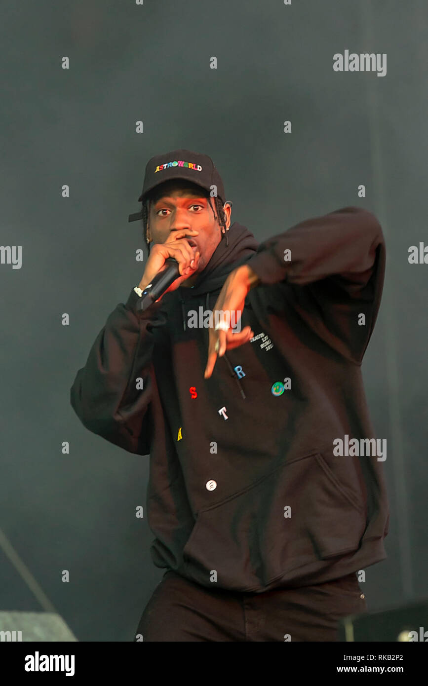 Travis Scott performing at Leeds Festival UK 25 August 2018 Stock Photo ...