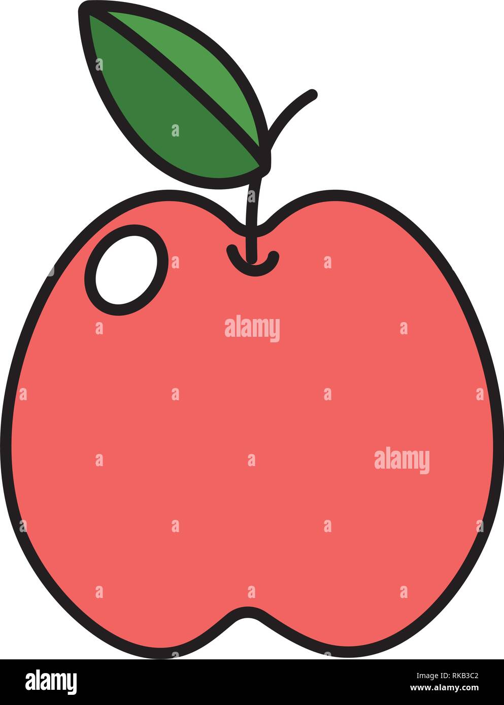 delicious apple cartoon vector illustration graphic design Stock Vector ...