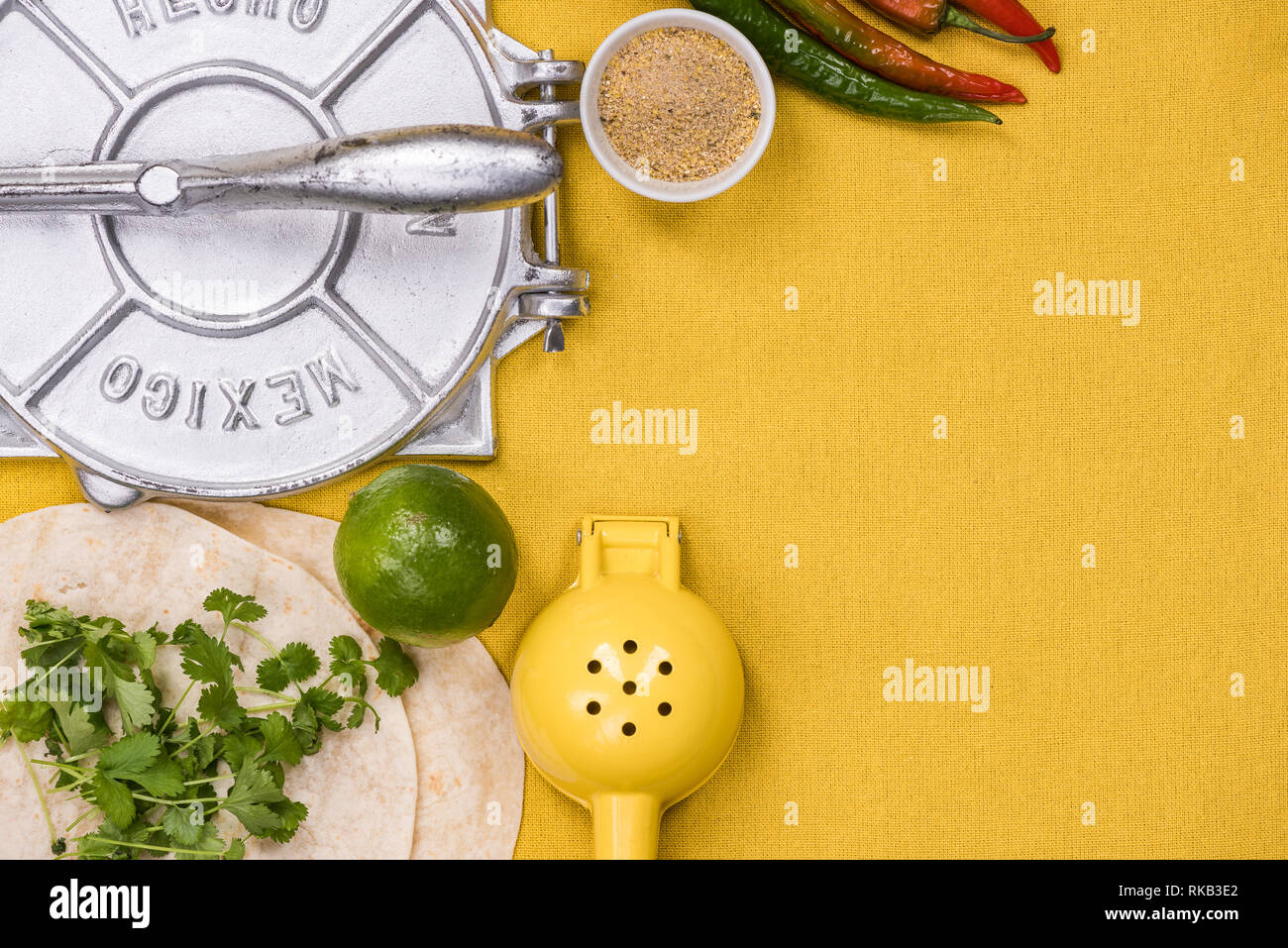 Mexican food border background Stock Photo - Alamy