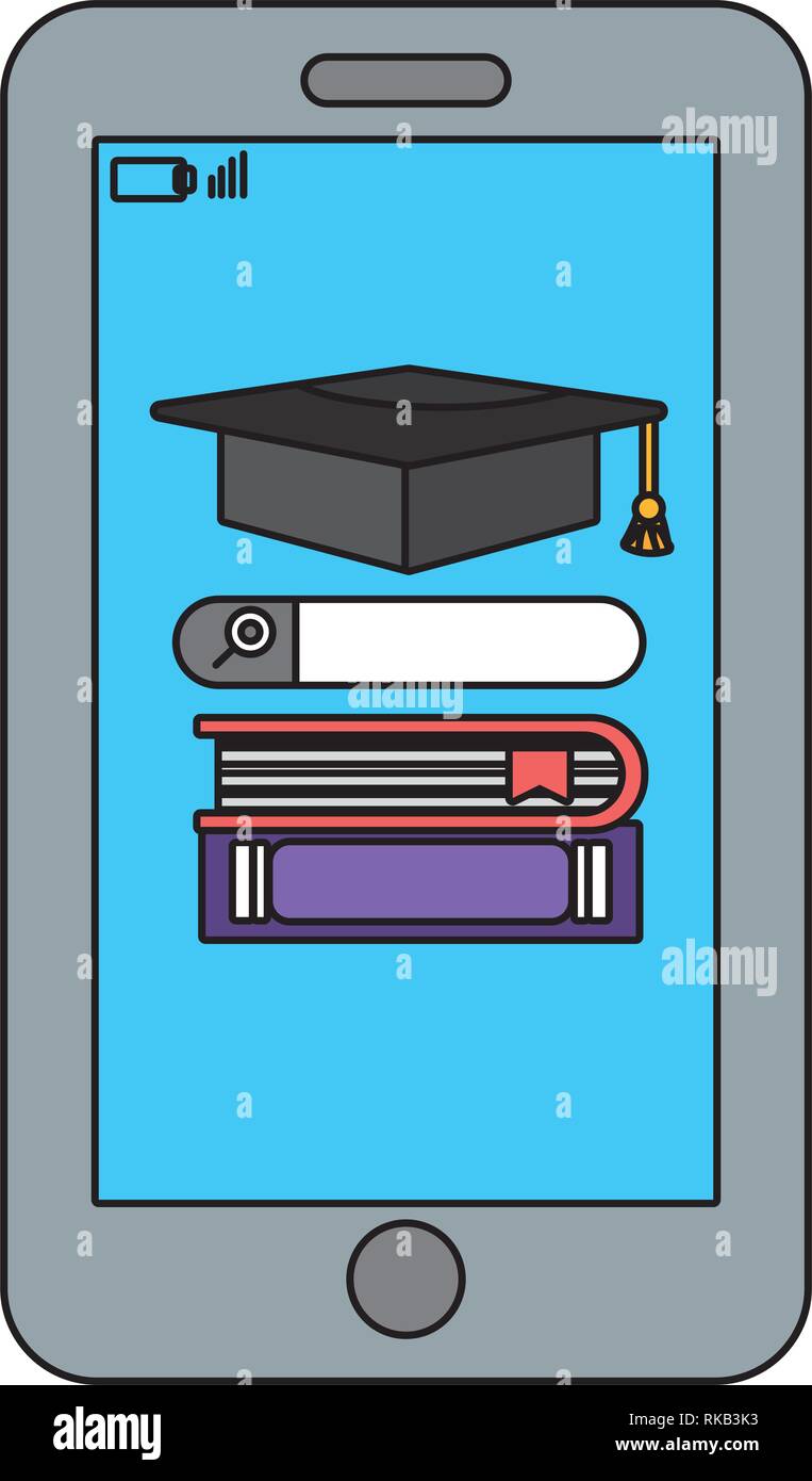 technology device smartphone cartoon vector illustration graphic design ...