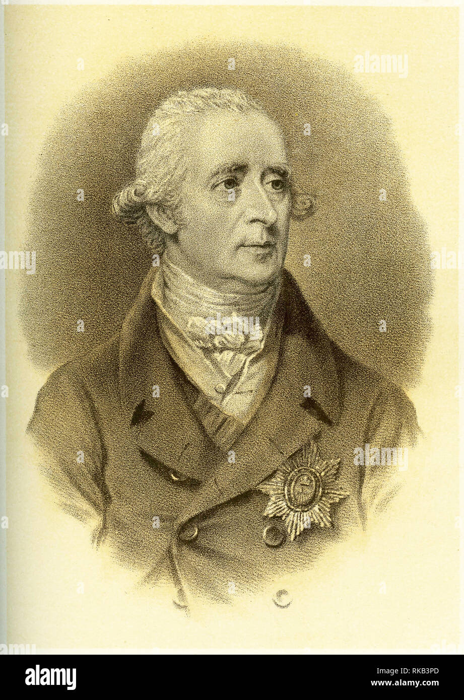 Engraving of Sir Philip Francis (1708 – 1773) an Anglo-Irish clergyman ...