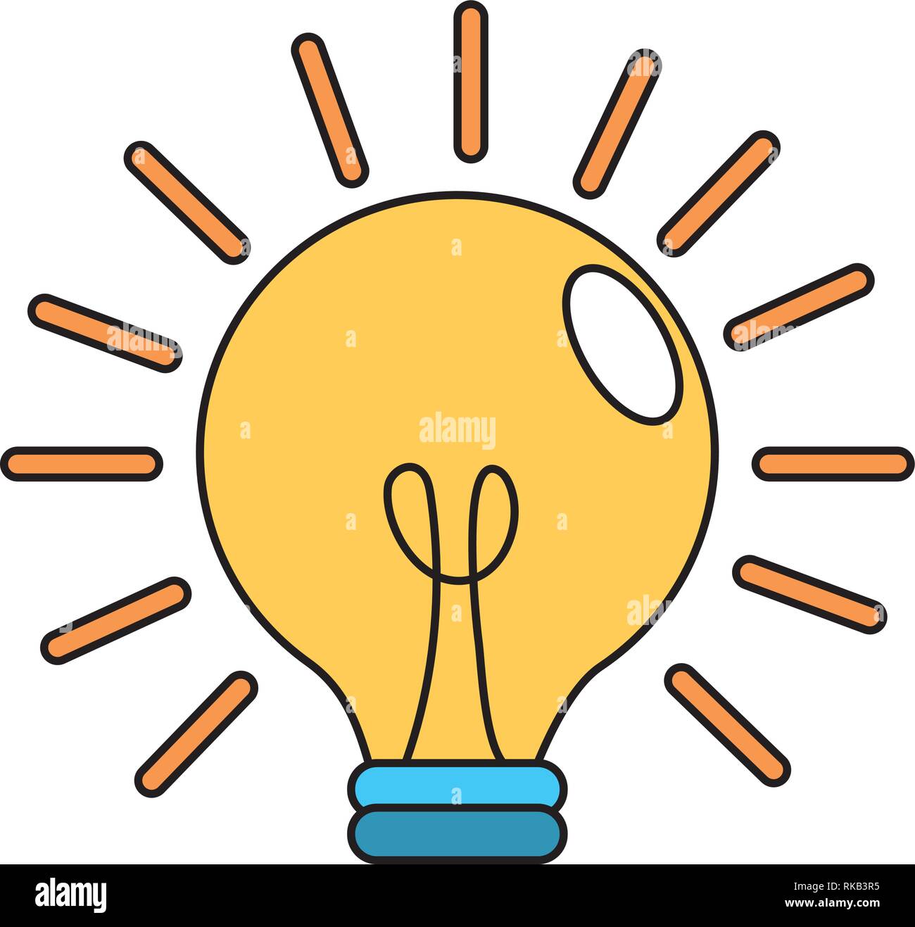 light bulb cartoon vector illustration graphic design Stock Vector ...