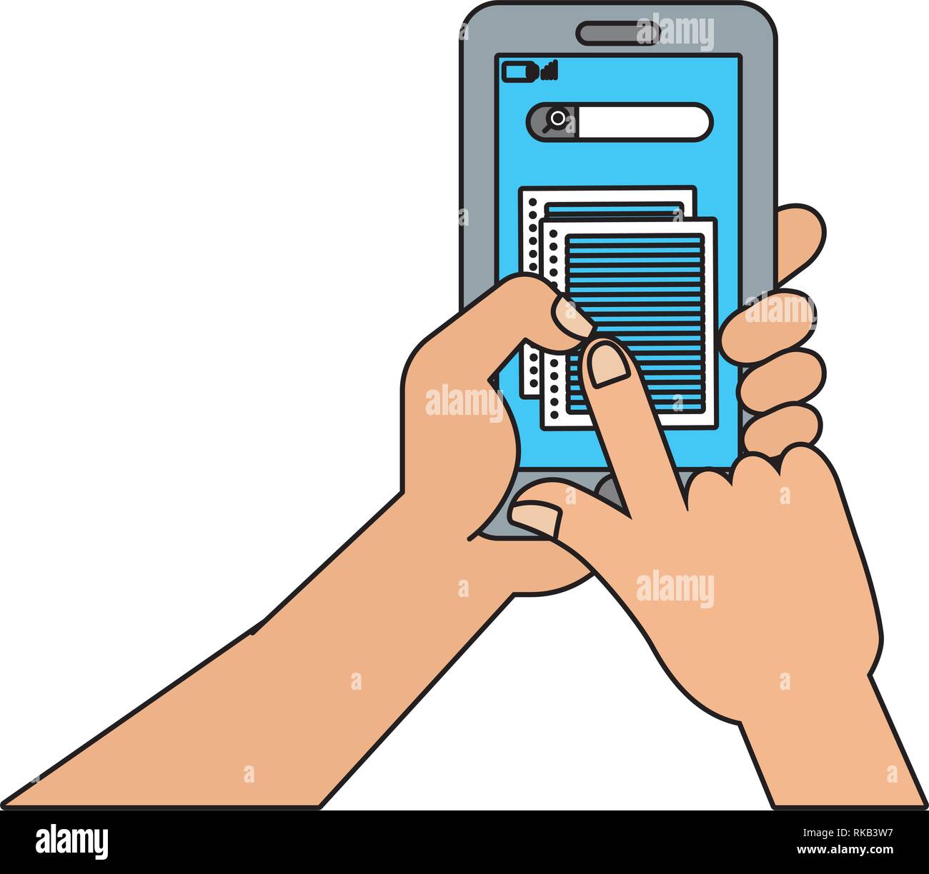 technology device smartphone cartoon vector illustration graphic design ...