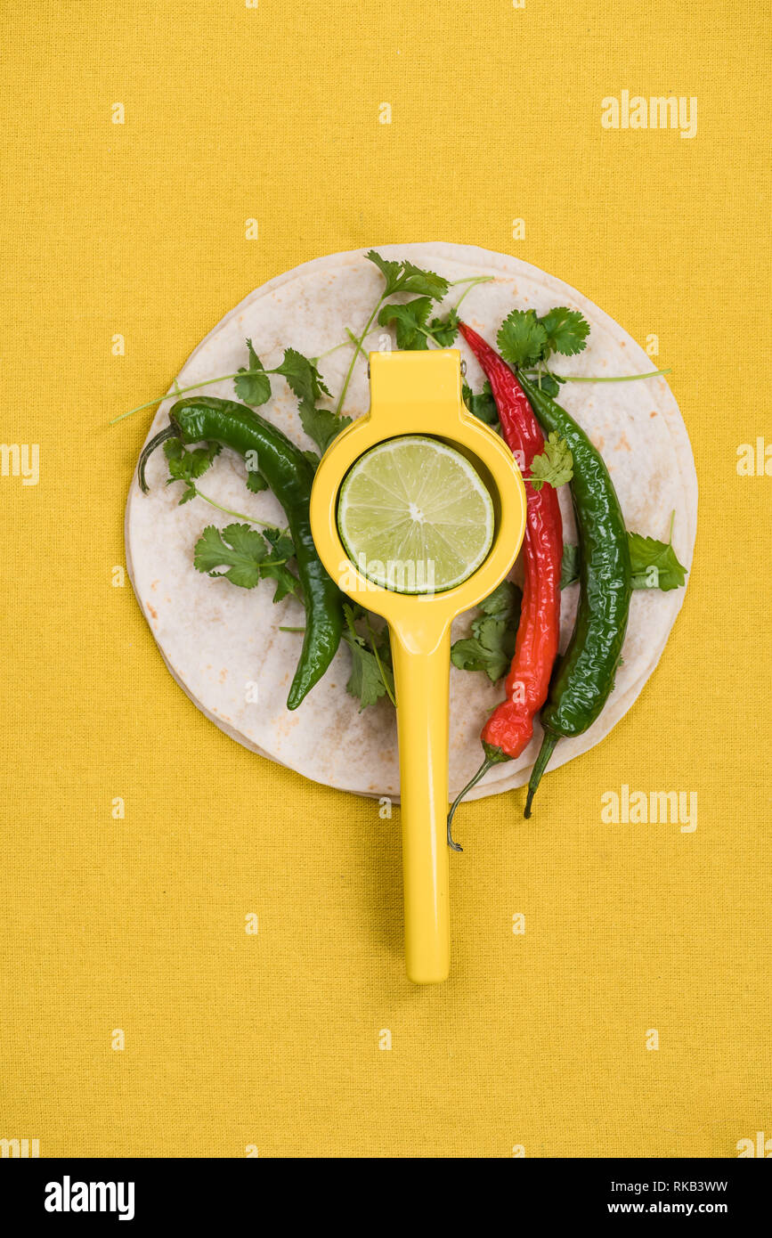 Simply mexican food minimal background Stock Photo - Alamy