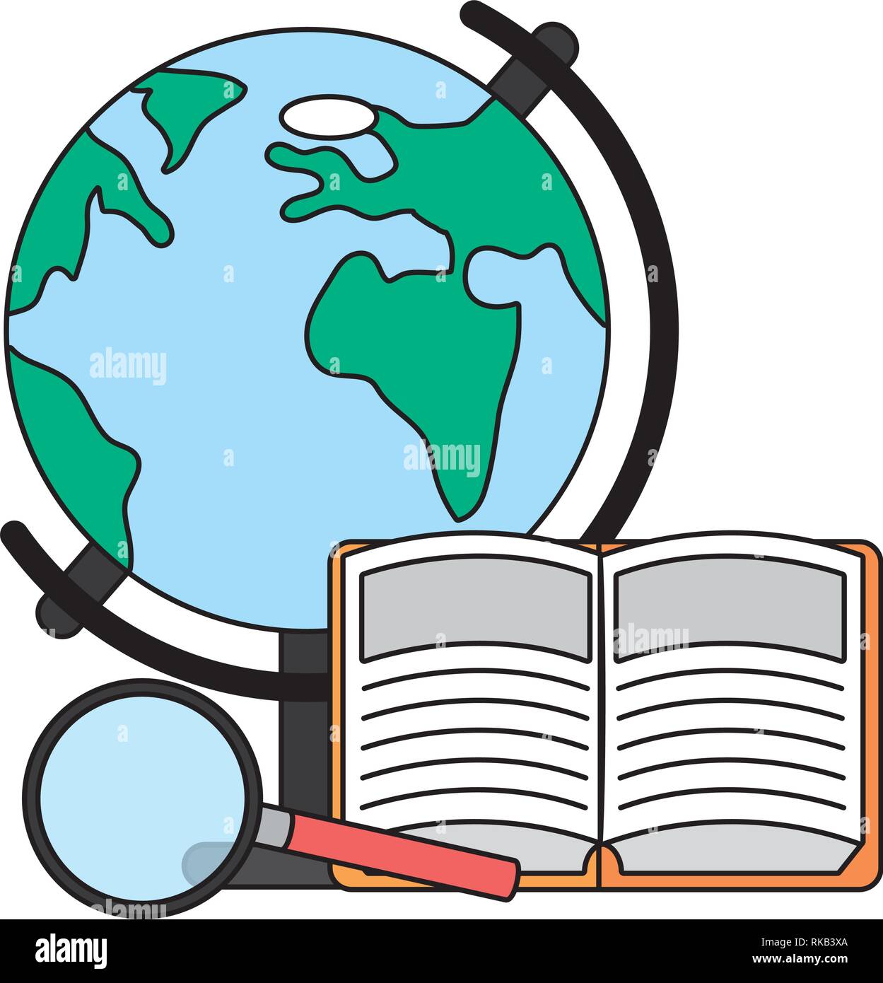 study elements cartoon vector illustration graphic design Stock Vector ...