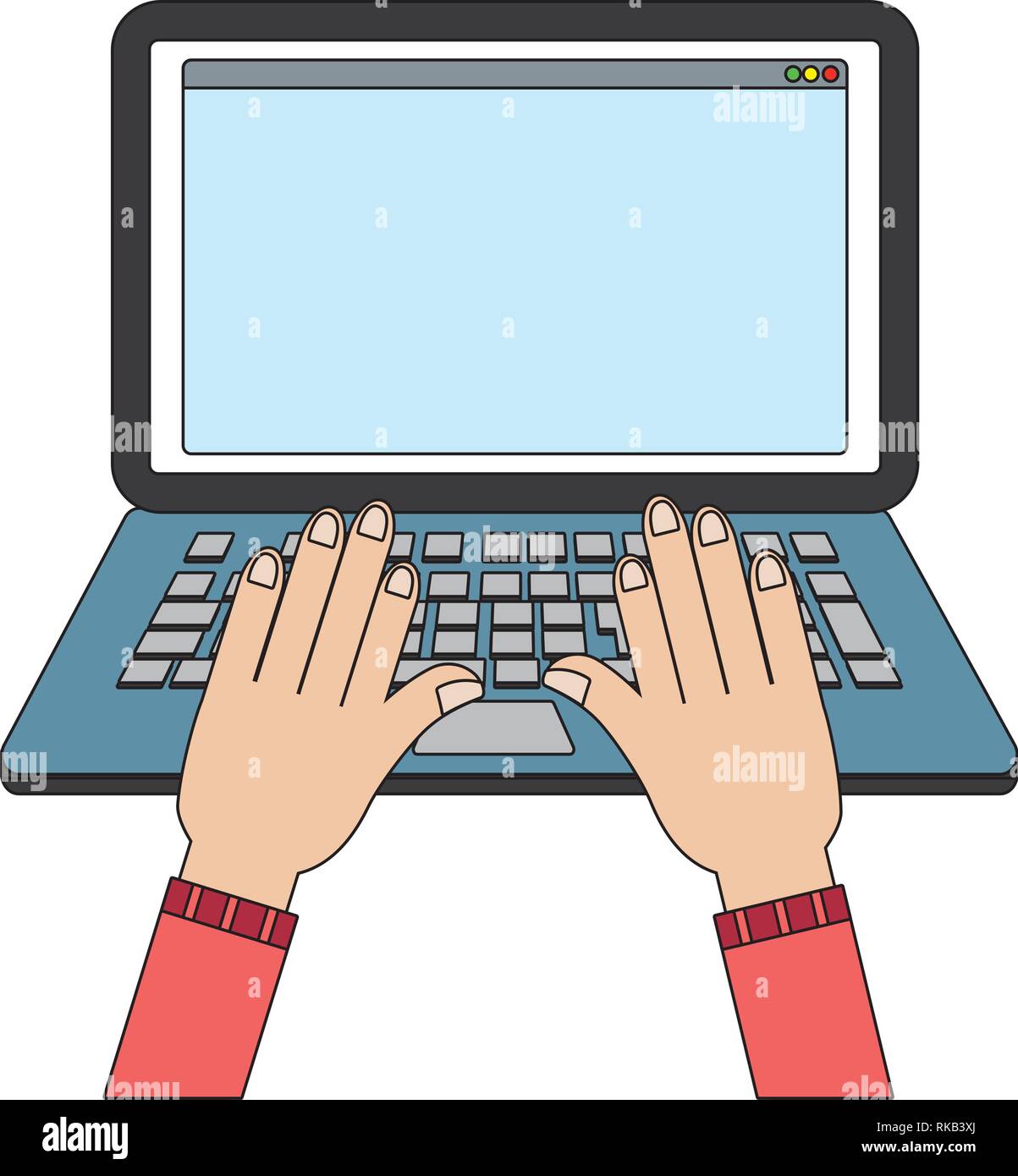 technology device laptop cartoon vector illustration graphic design ...