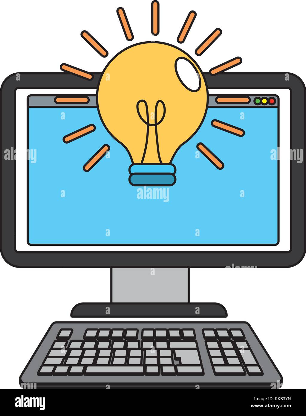 technology device computer cartoon vector illustration graphic design ...