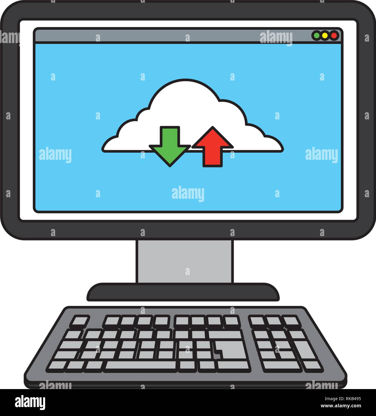 technology device computer cartoon vector illustration graphic design ...