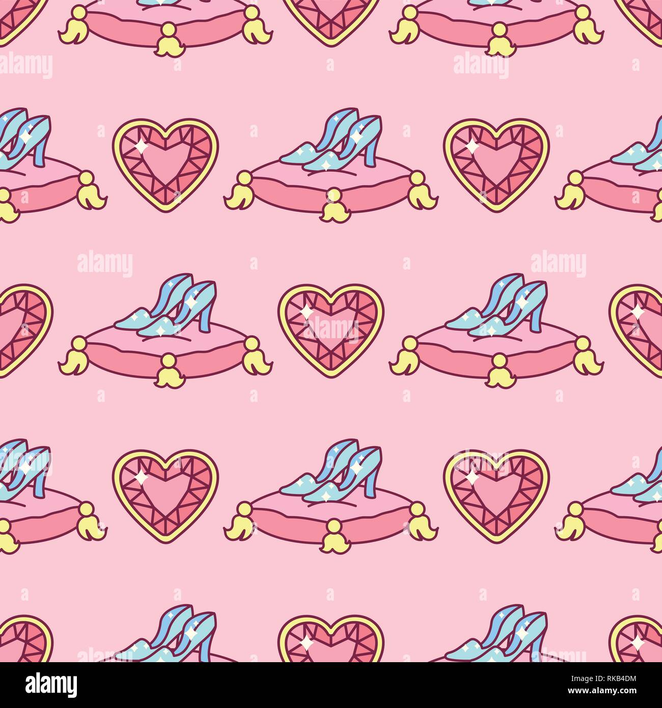 vector seamless pattern Little Princess paper art Stock Vector Image ...