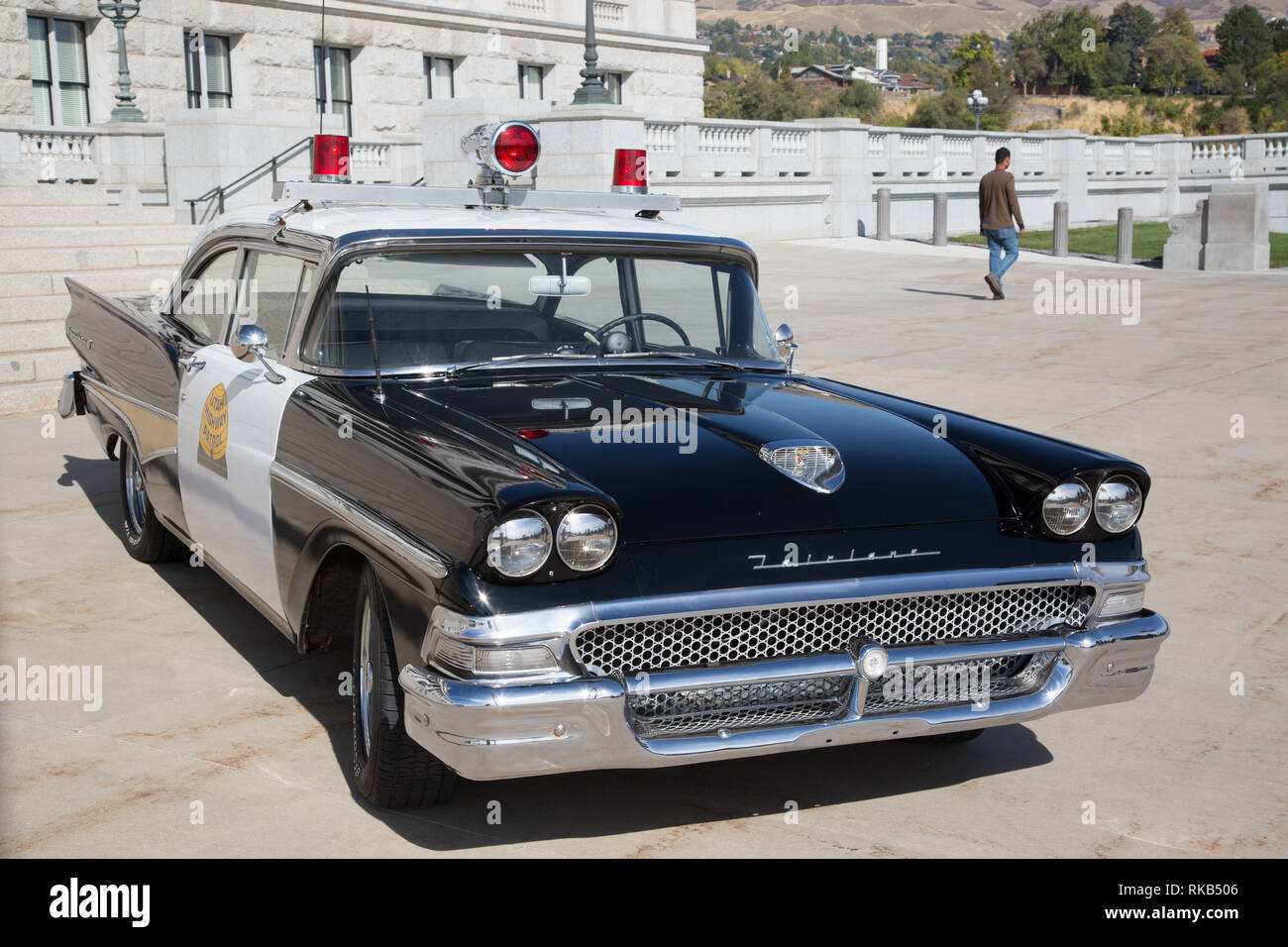 Salt Lake City, Utah, USA - October 8, 2016. Historical police car in ...