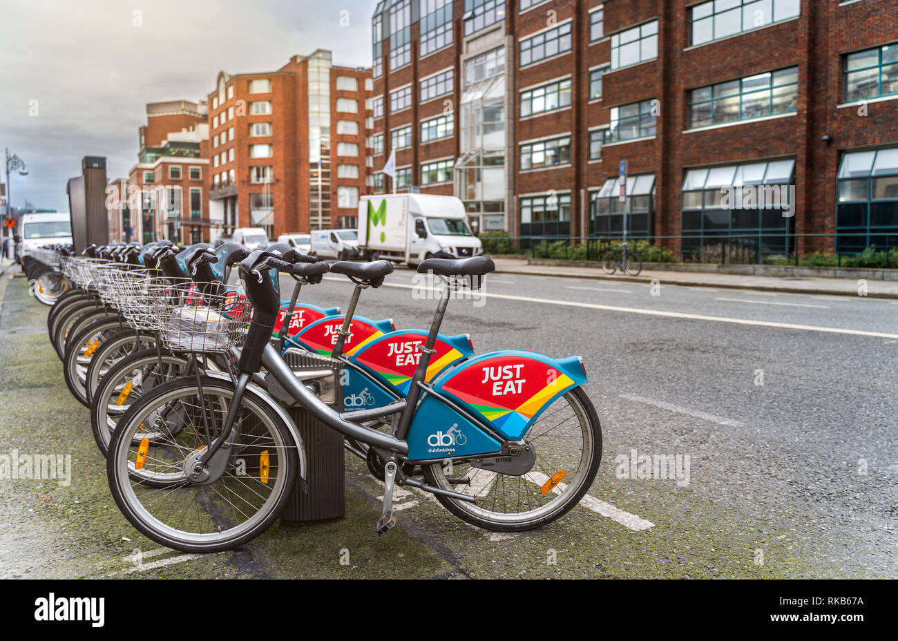 Dublin, Ireland – January 2019 Dublin’s new city bikes station ...