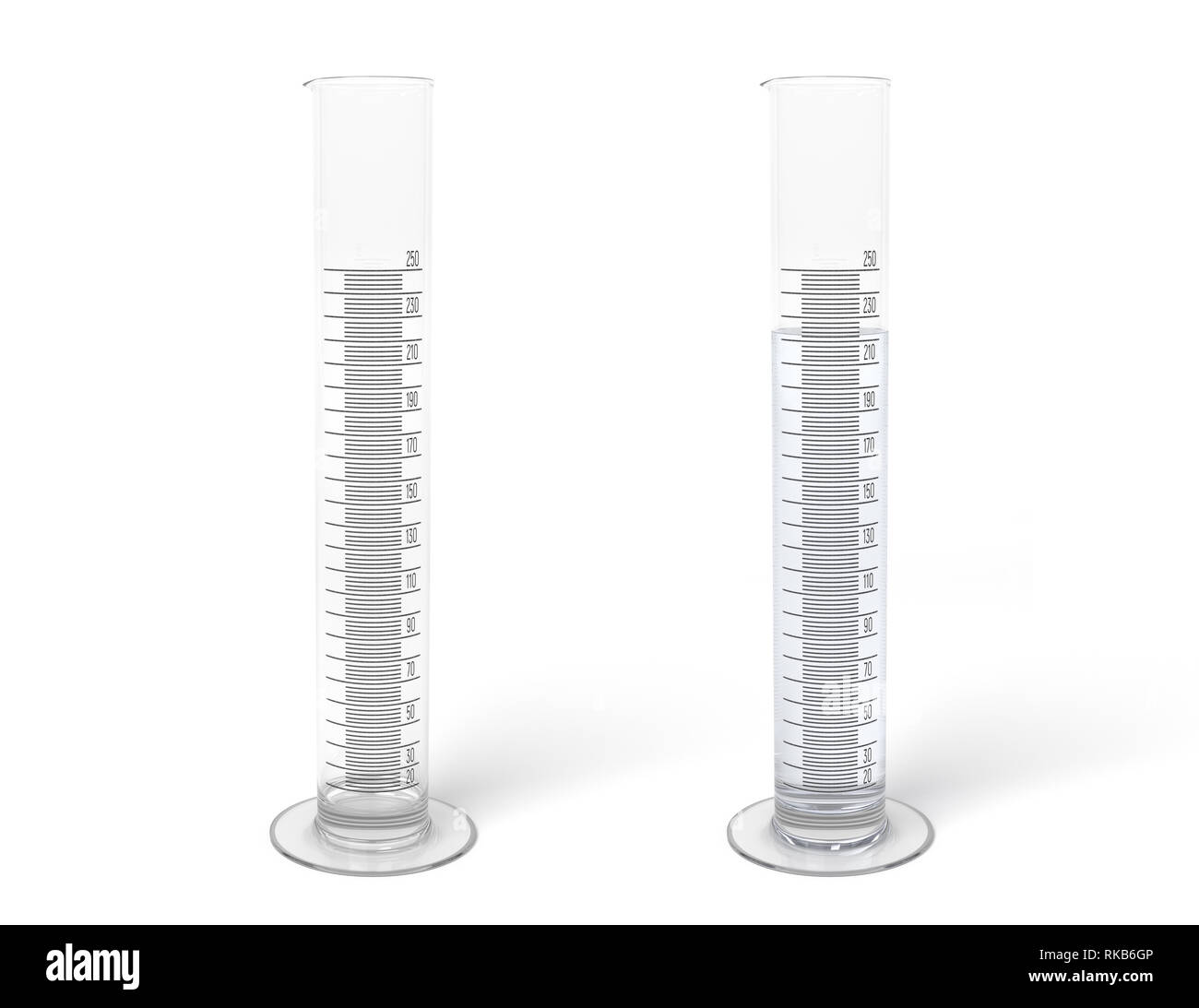 Measuring graduated cylinders Cut Out Stock Images & Pictures - Alamy