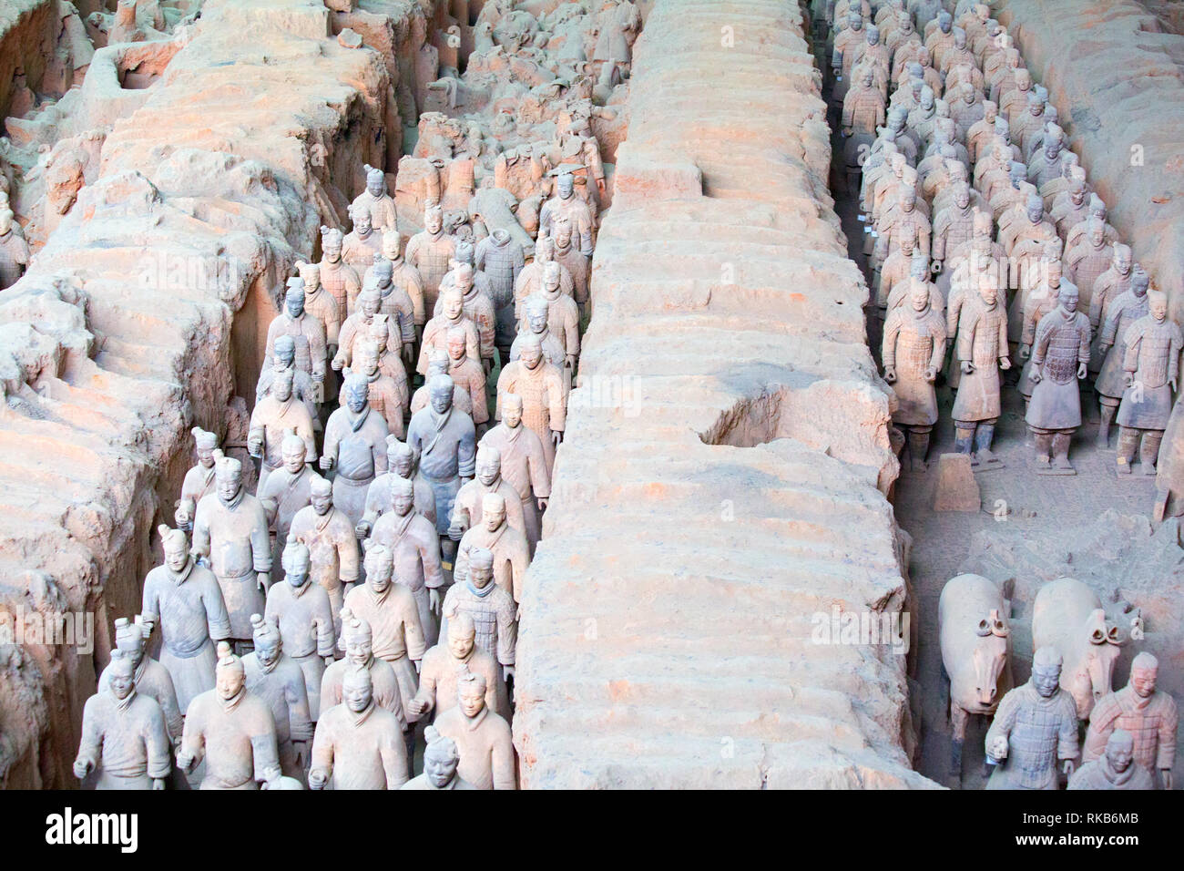 XIAN, CHINA - October 8, 2017: Famous Terracotta Army in Xi'an, China ...