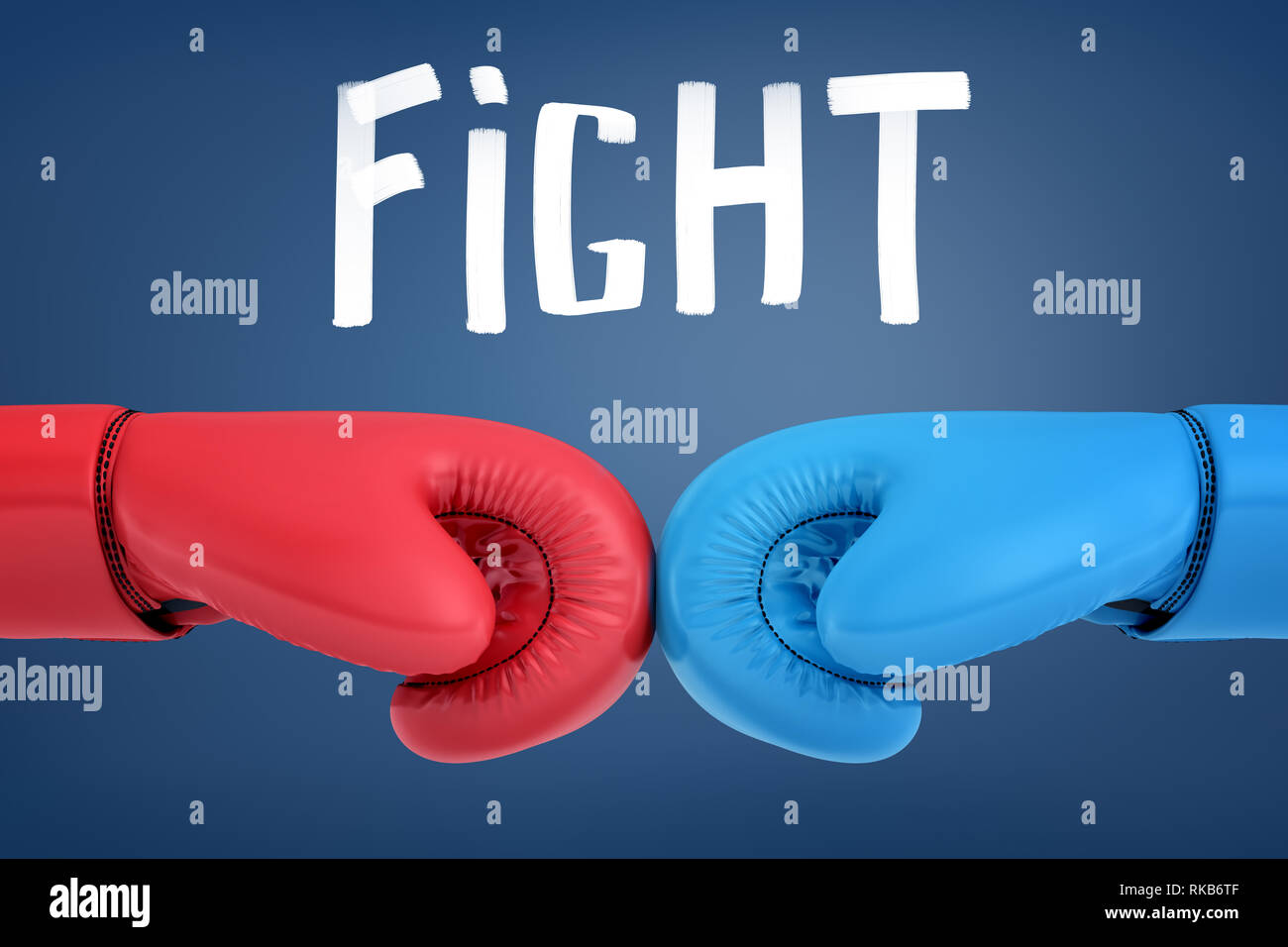 3d rendering of two fighters' hands touching boxing gloves before the ...