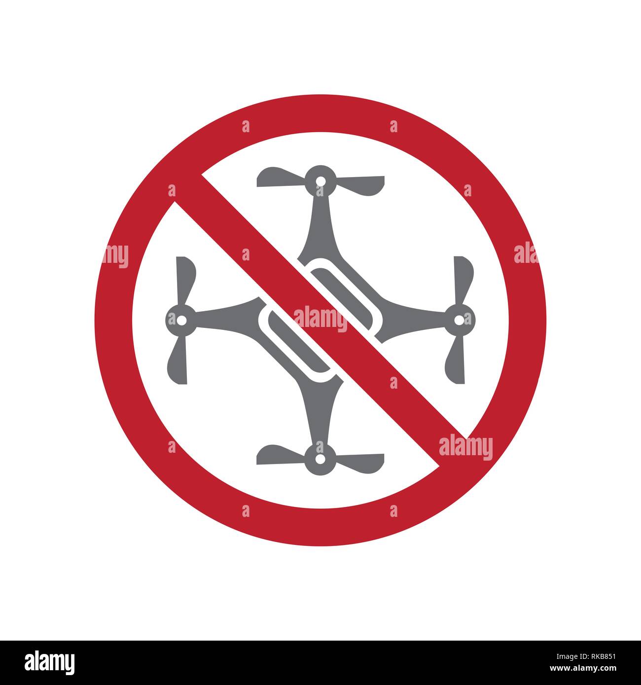 No drones allowed sign on white background for graphic and web design ...