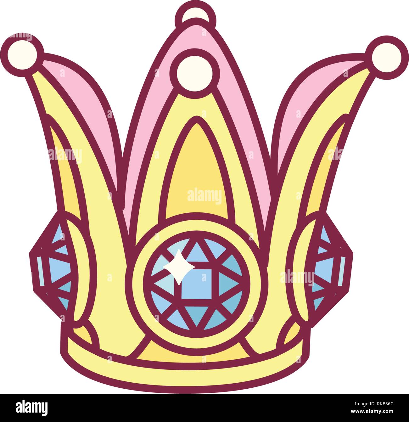 Cute crown queen decorative hi-res stock photography and images - Alamy