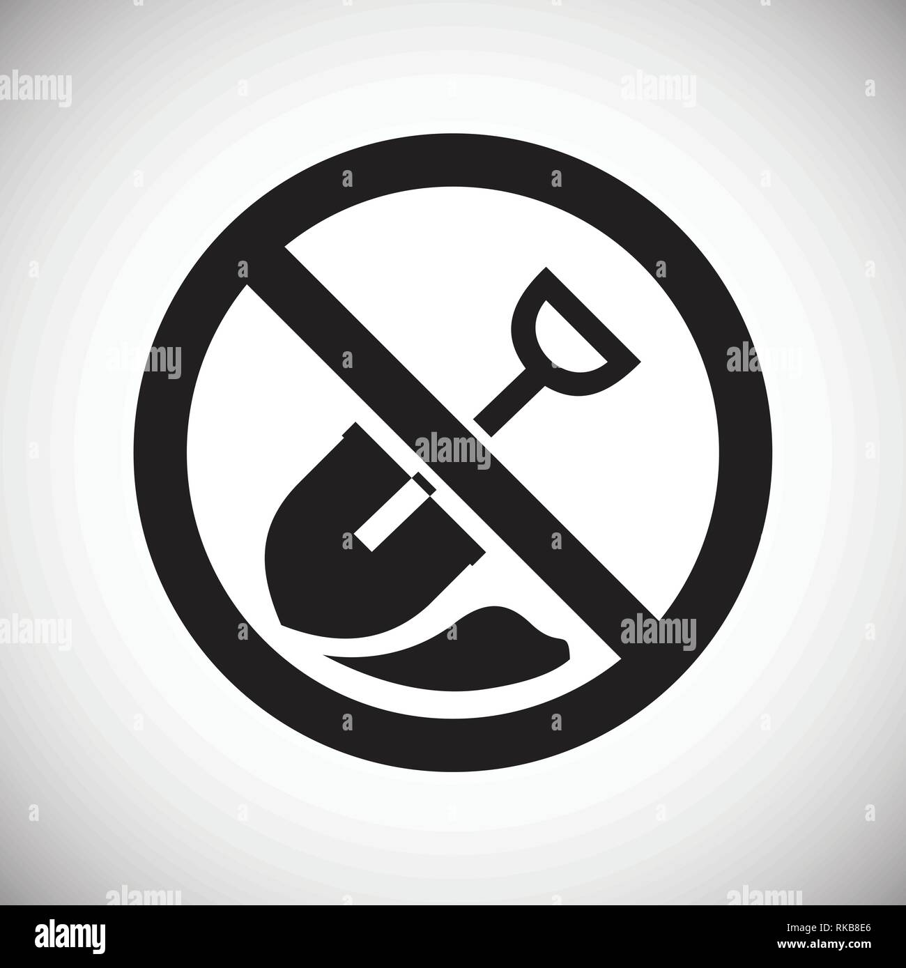 No digging allowed sign on white background for graphic and web design ...
