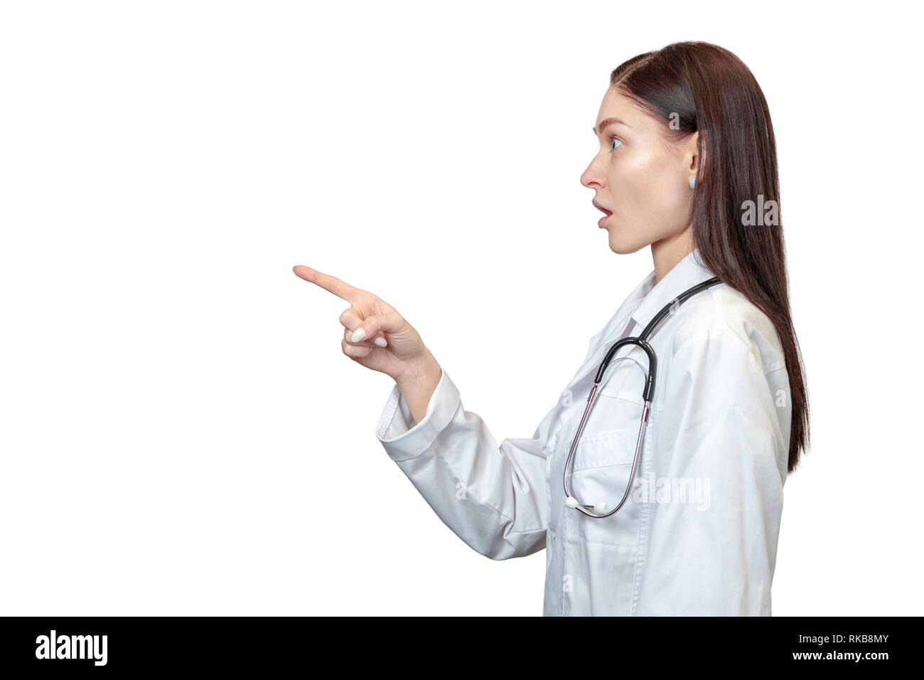 Mouth finger side profile Cut Out Stock Images & Pictures - Alamy