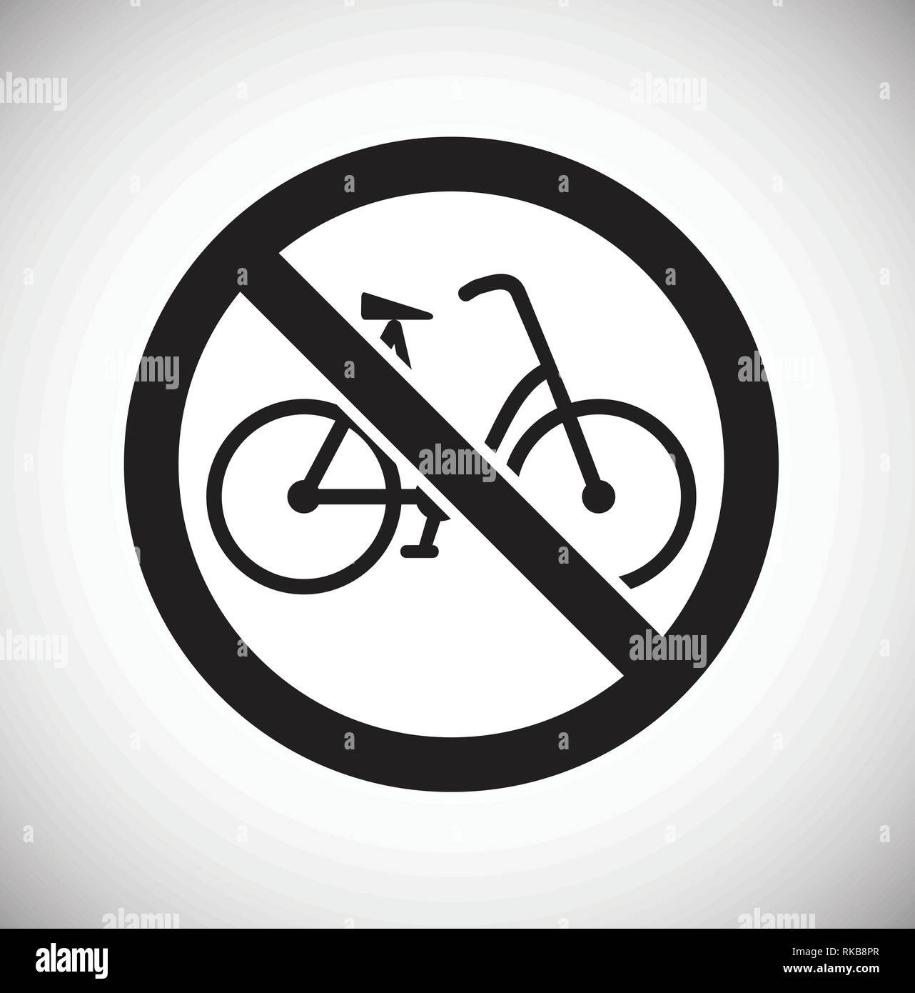 No bicycle allowed sign on white background for graphic and web design ...