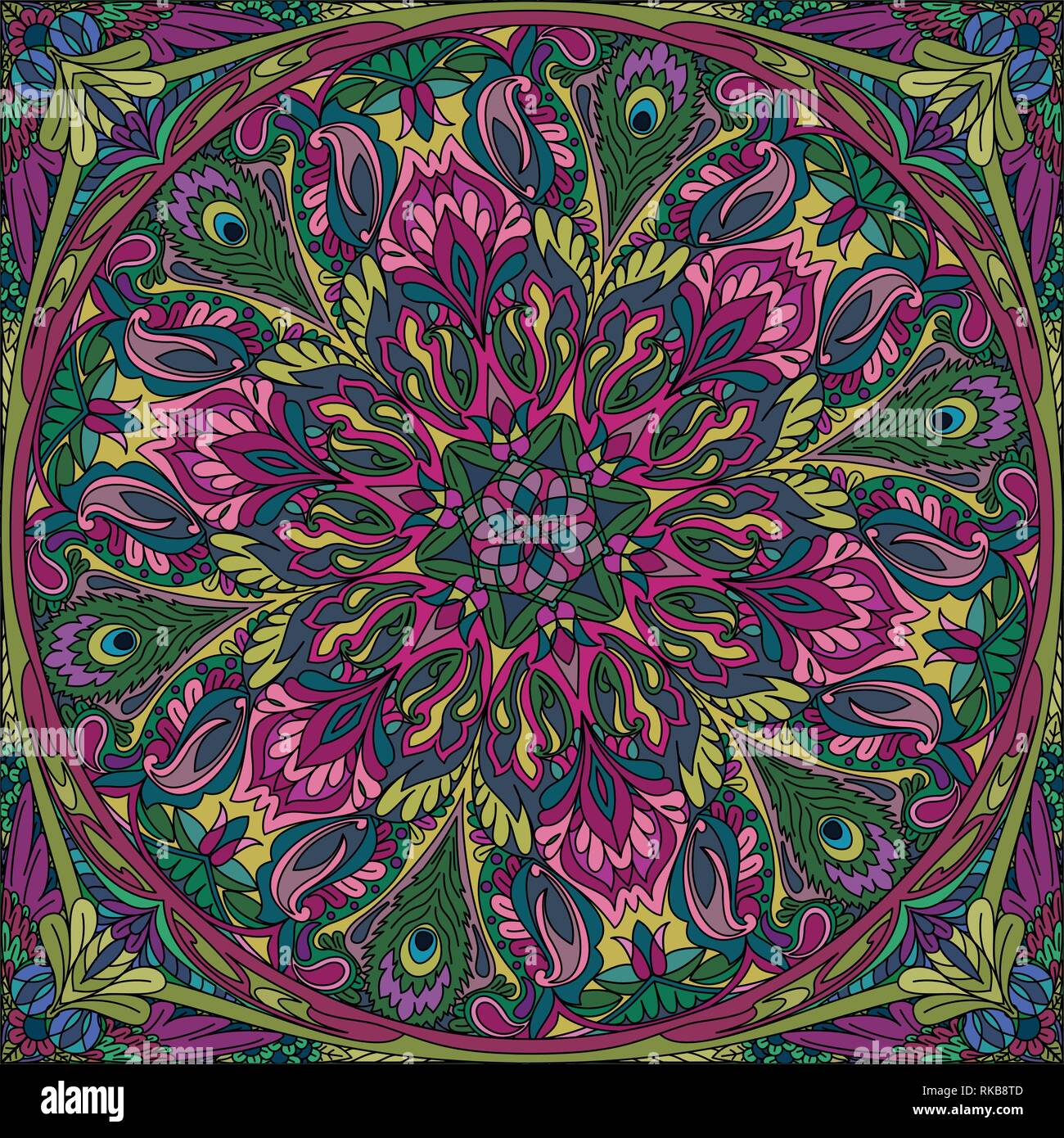 Seamless peacock feather Stock Vector Images - Alamy