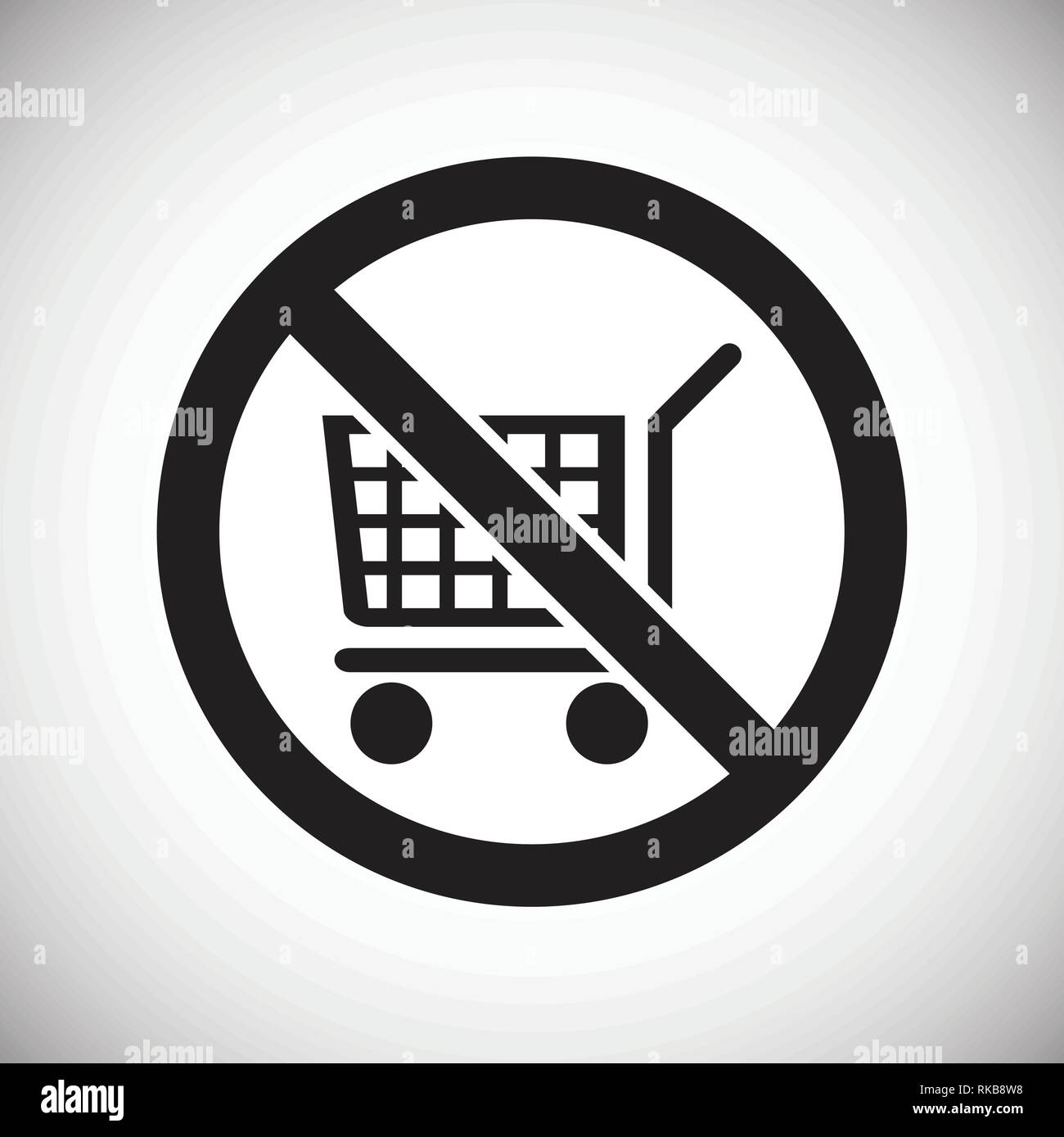 No cart allowed sign on white background for graphic and web design ...