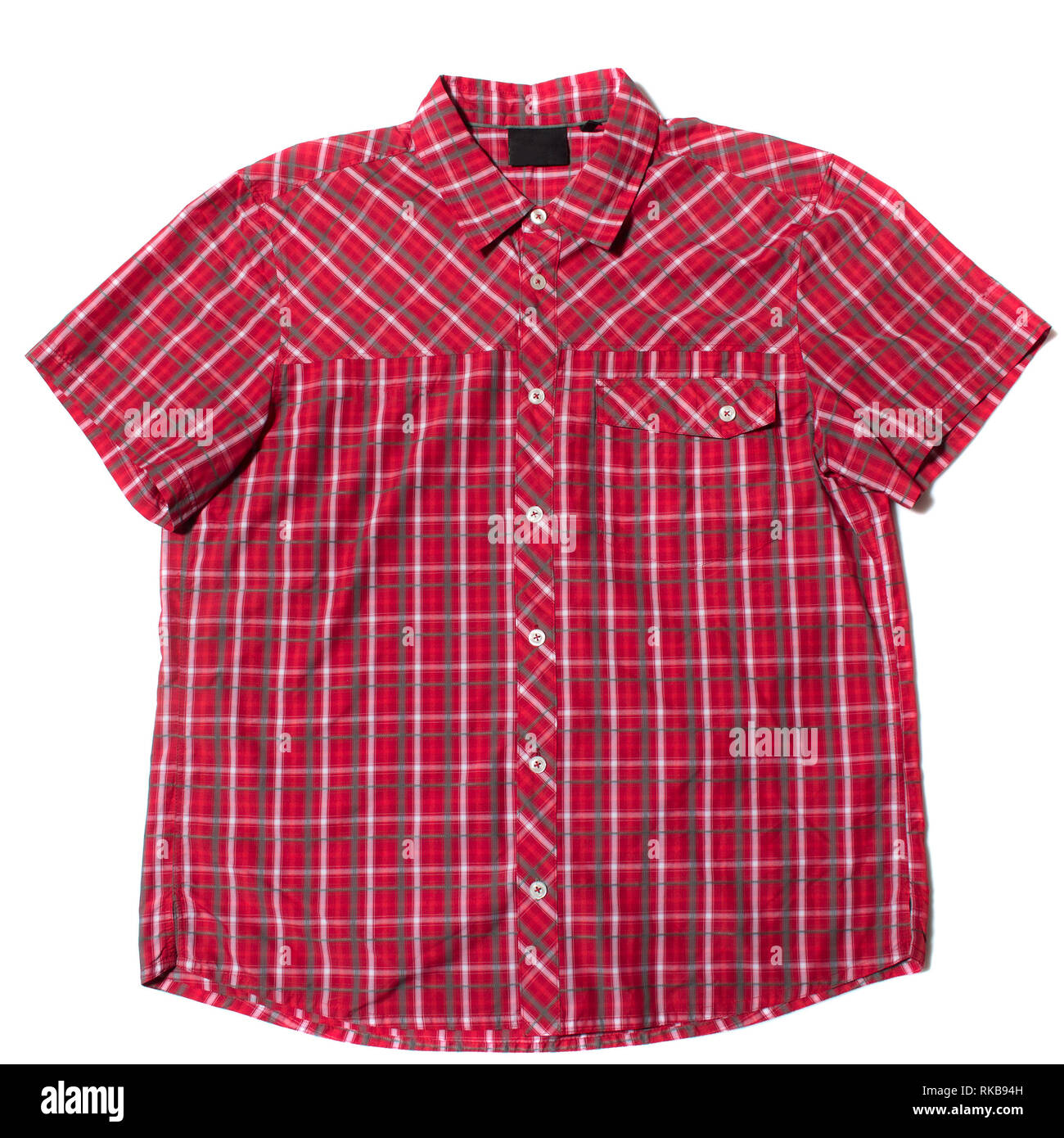 Red short sleeve shirt Stock Photo - Alamy