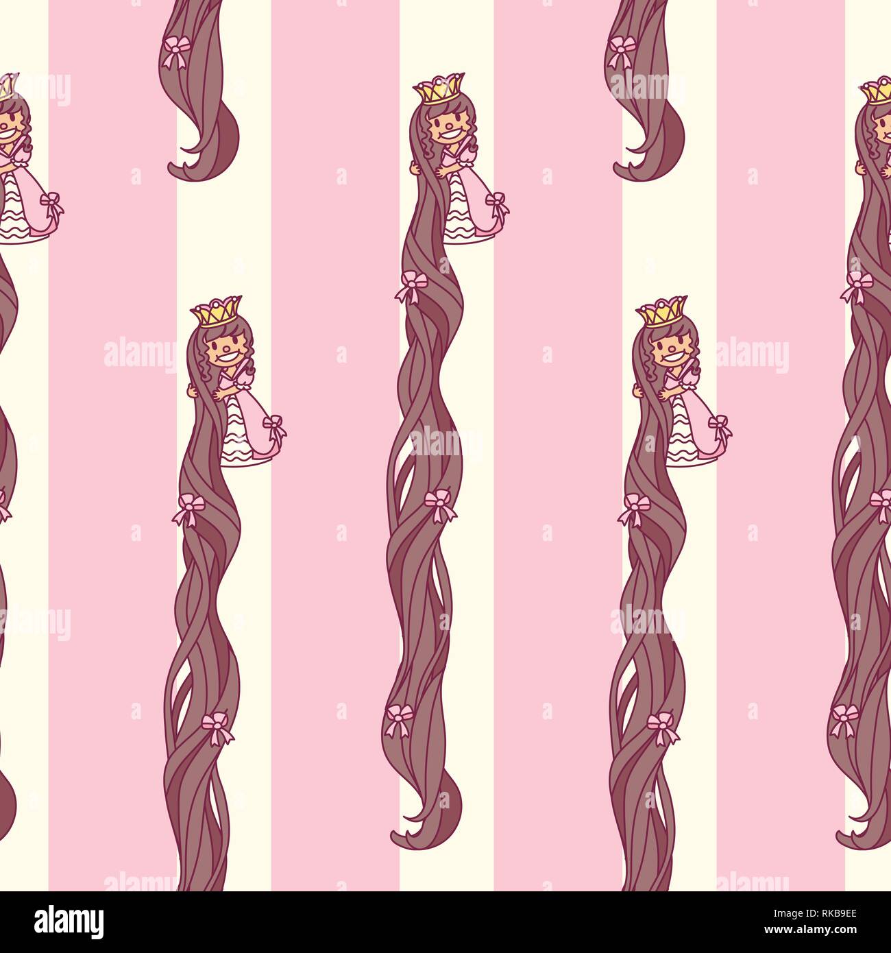 vector girlish seamless pattern Stock Vector Image & Art - Alamy