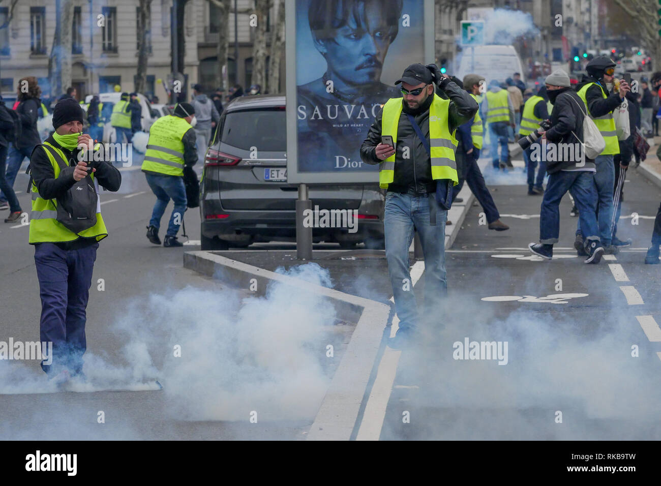 Violences mark the 13th day of Yellow Jackets mobilization, Lyon ...