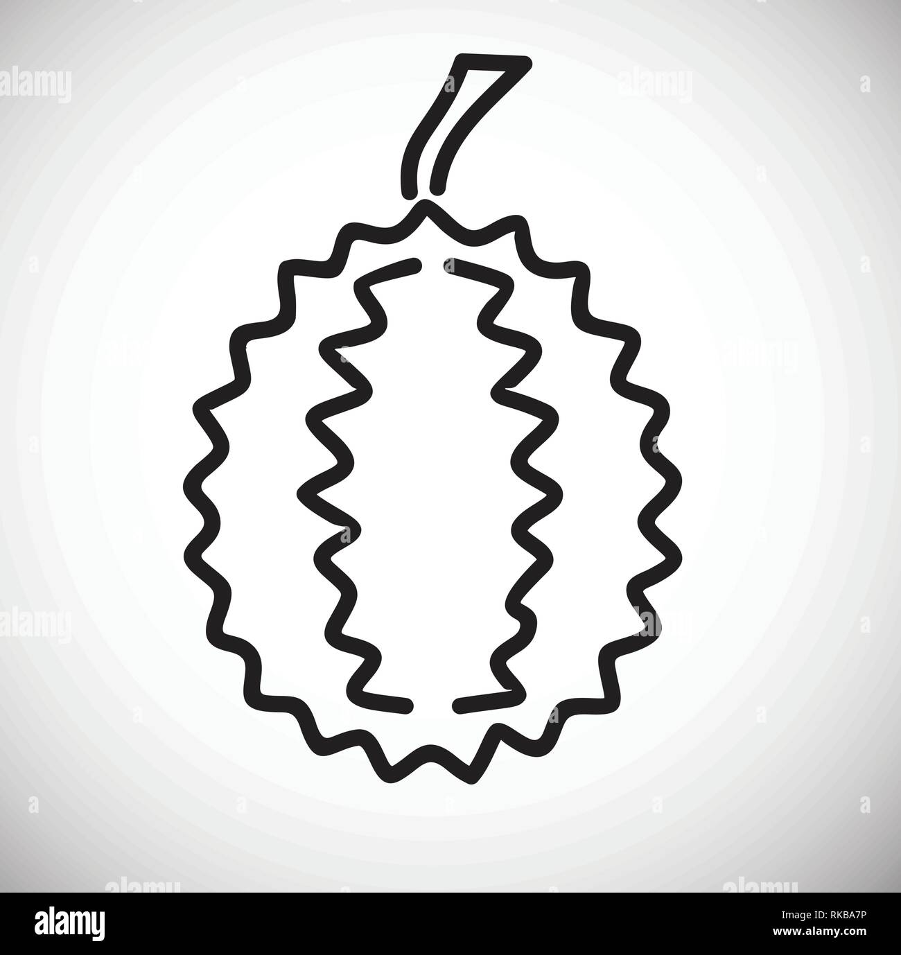 Durian icon on white background for graphic and web design, Modern ...