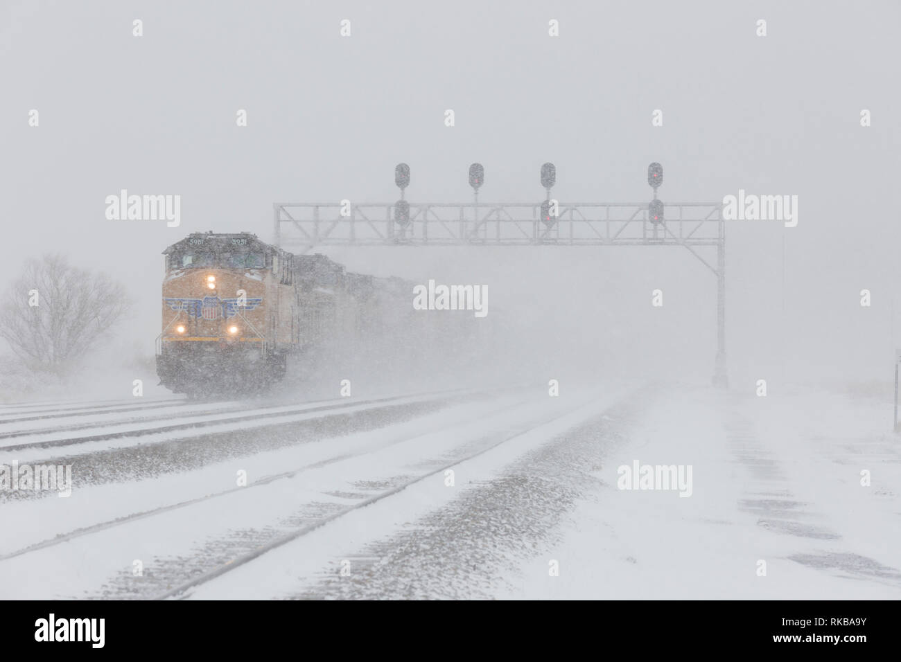 Nebraska winter storm hi-res stock photography and images - Alamy
