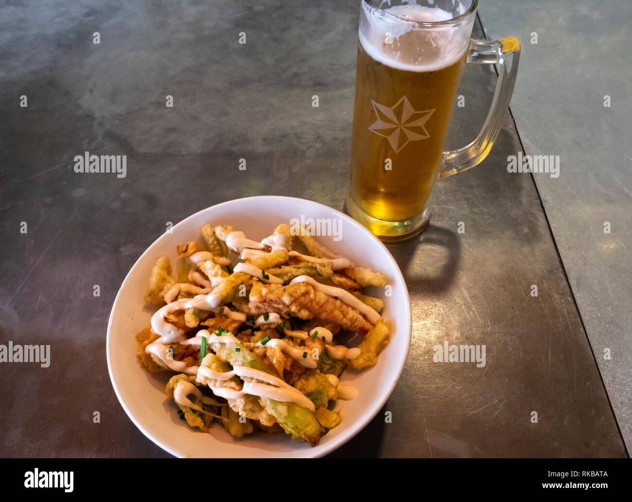 Tempura vegetable tapas in a bar hi-res stock photography and images ...