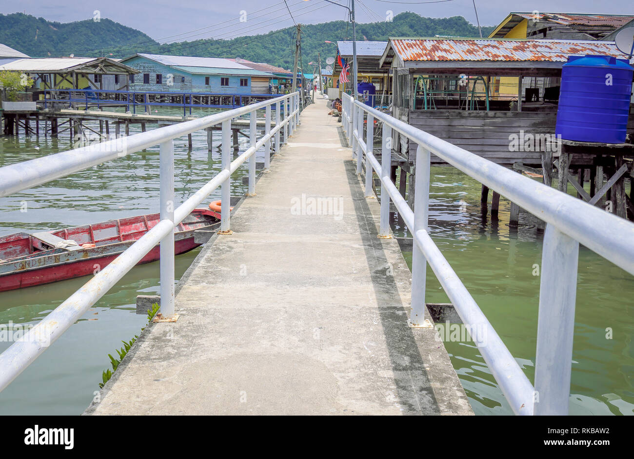 sim sim water village near sandakan borneo,Malaysia Stock Photo - Alamy