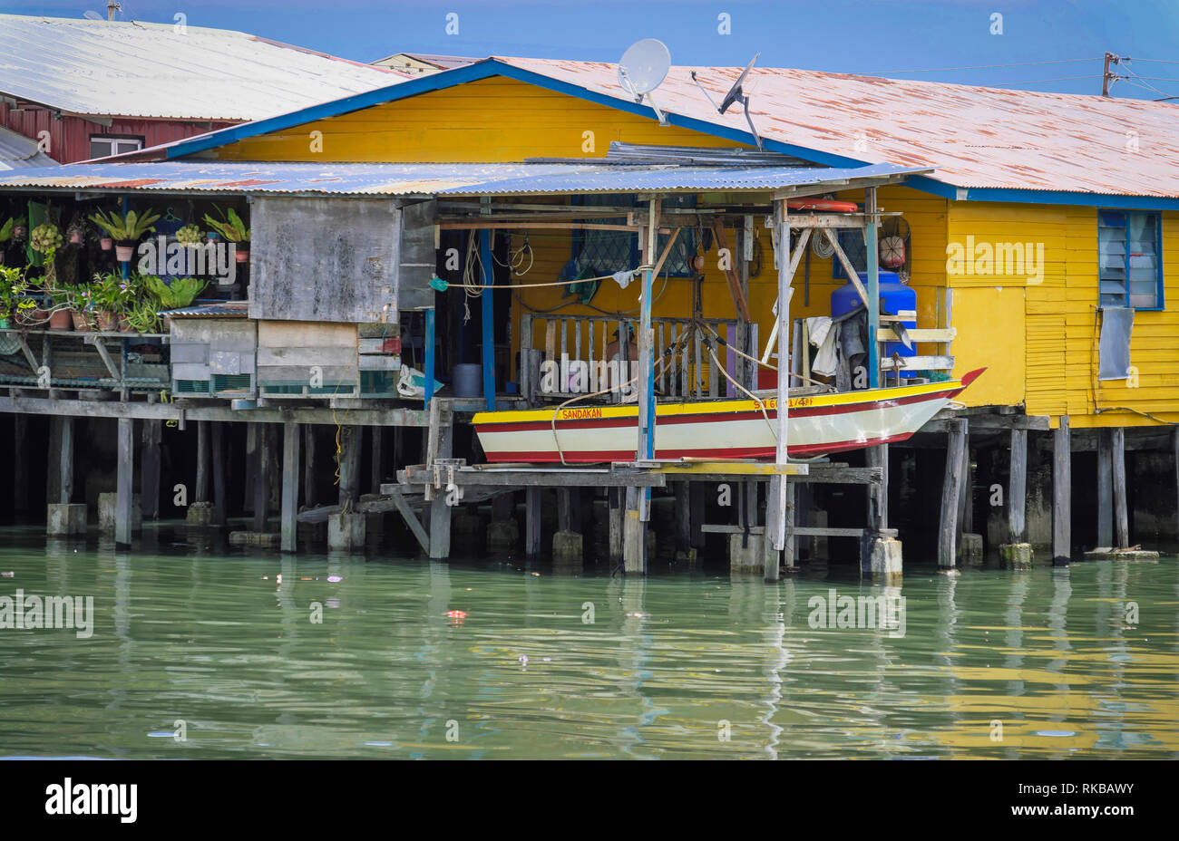 sim sim water village near sandakan borneo,Malaysia Stock Photo - Alamy