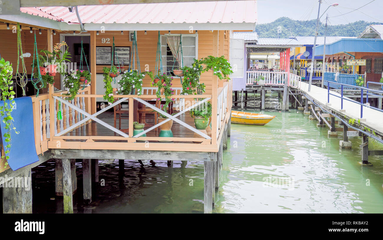 sim sim water village near sandakan borneo,Malaysia Stock Photo - Alamy