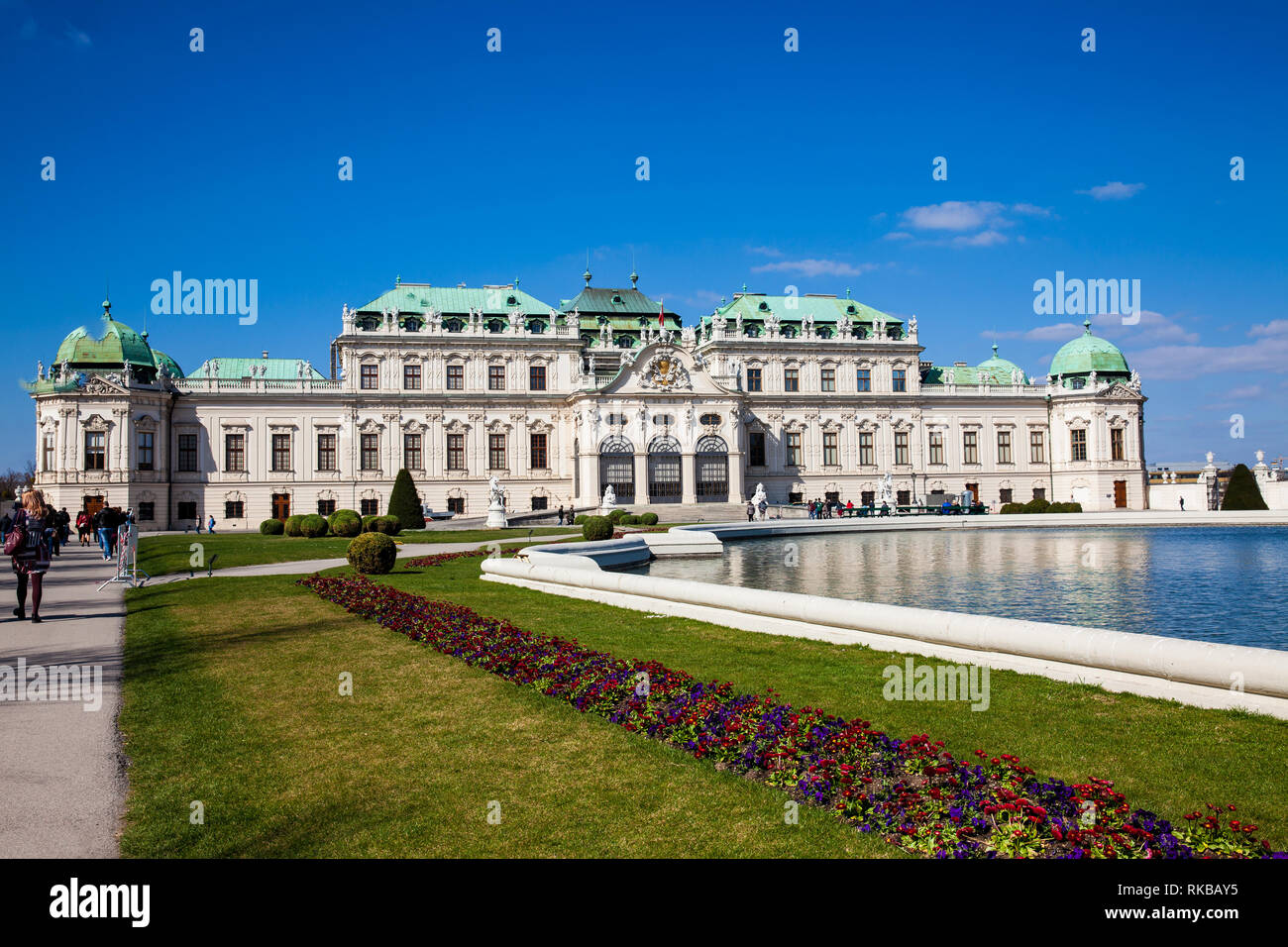 VIENNA, AUSTRIA - APRIL, 2018: Upper Belvedere palace in a beautiful ...