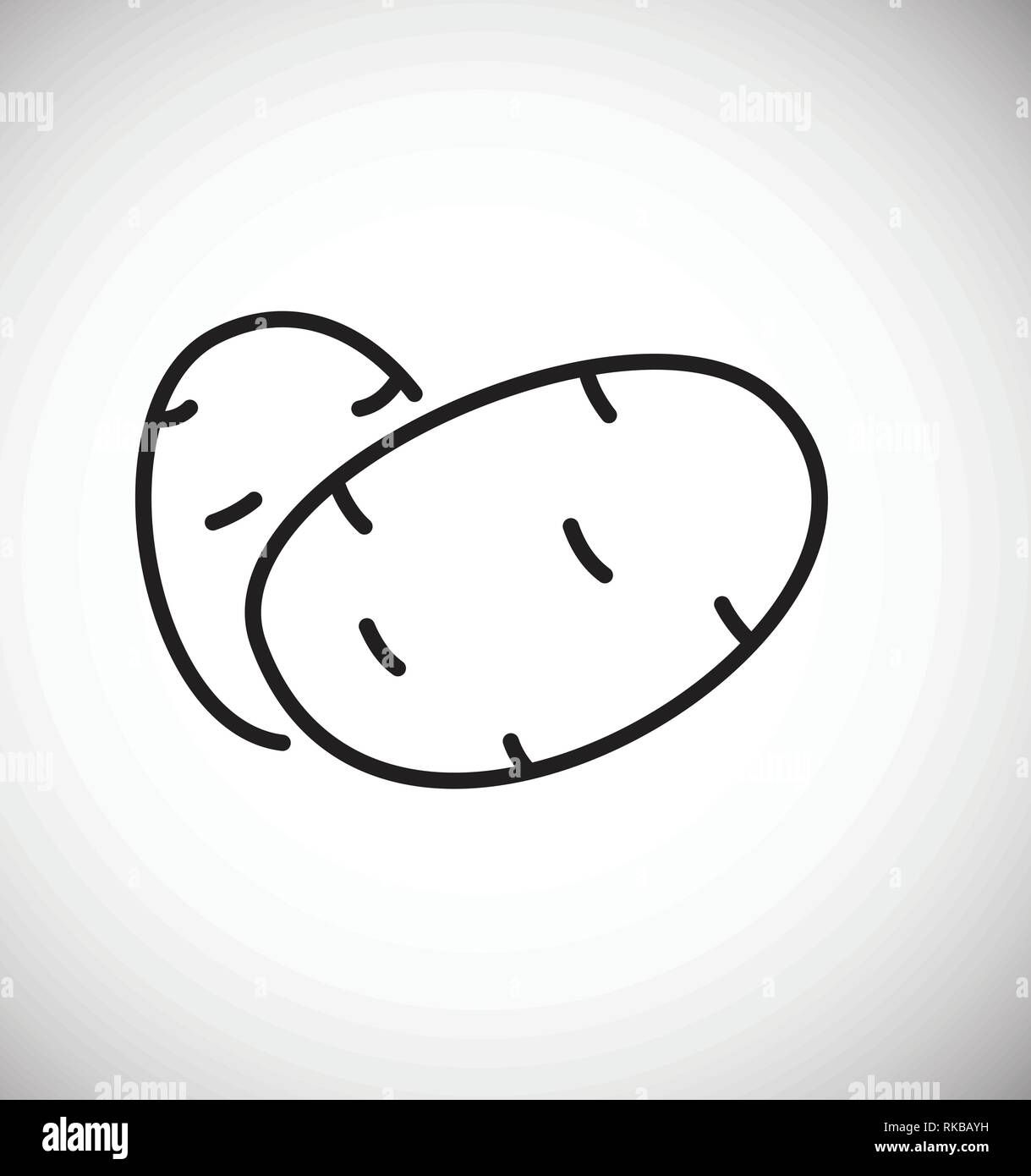 Potato line icon on white background for graphic and web design, Modern ...