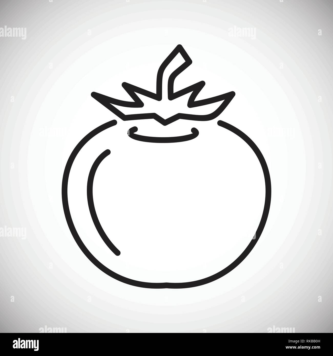 Tomato line icon on white background for graphic and web design, Modern ...