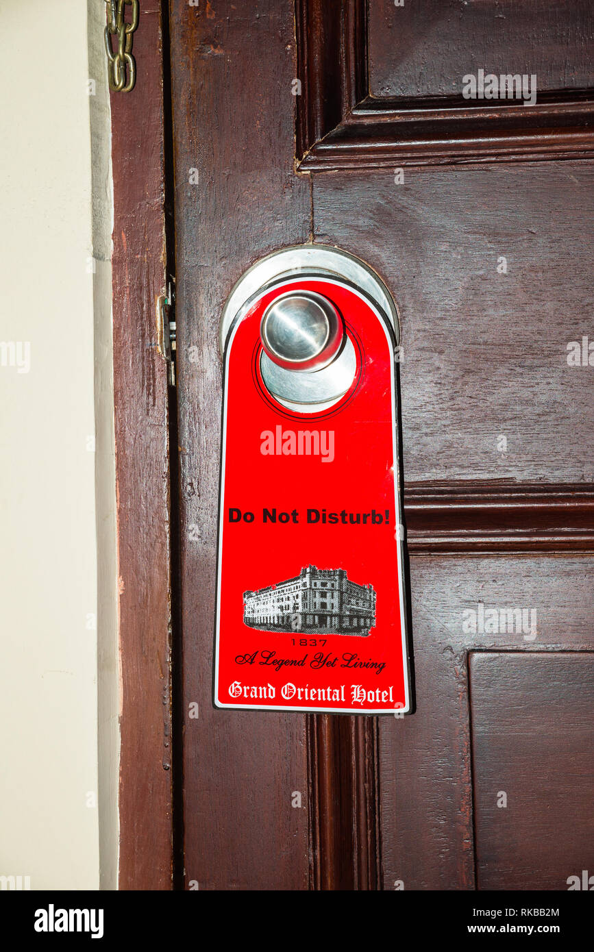 Do not disturb sign at a hotel Stock Photo - Alamy