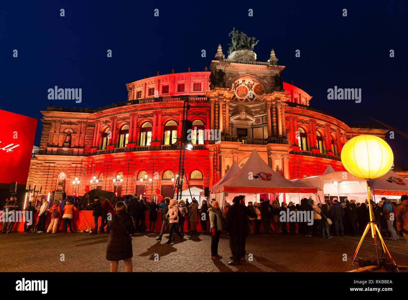 DRESDEN, GERMANY - FEBRUARY 01: SEMPEROPER during the 14th Semper Opera ...