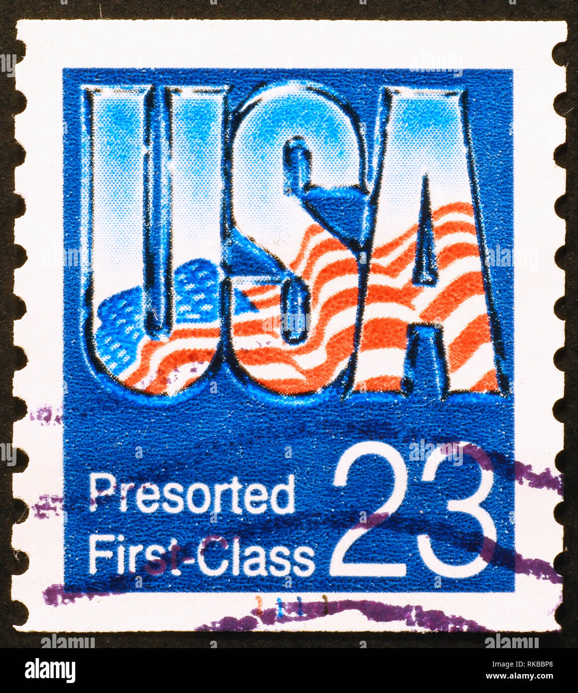 American flag stamp hi-res stock photography and images - Alamy