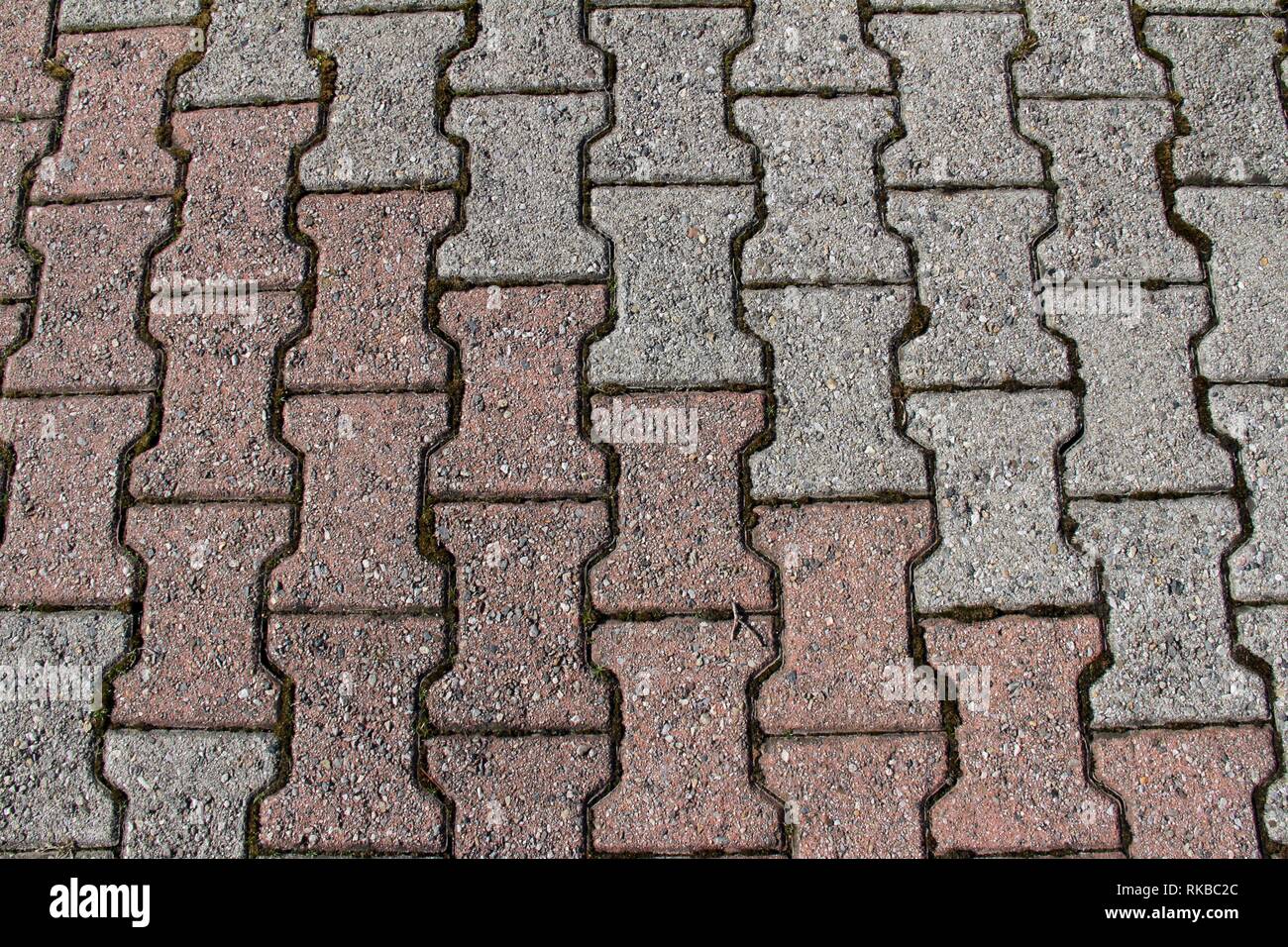 The two-color design, which form the self-locking in a parking lot ...