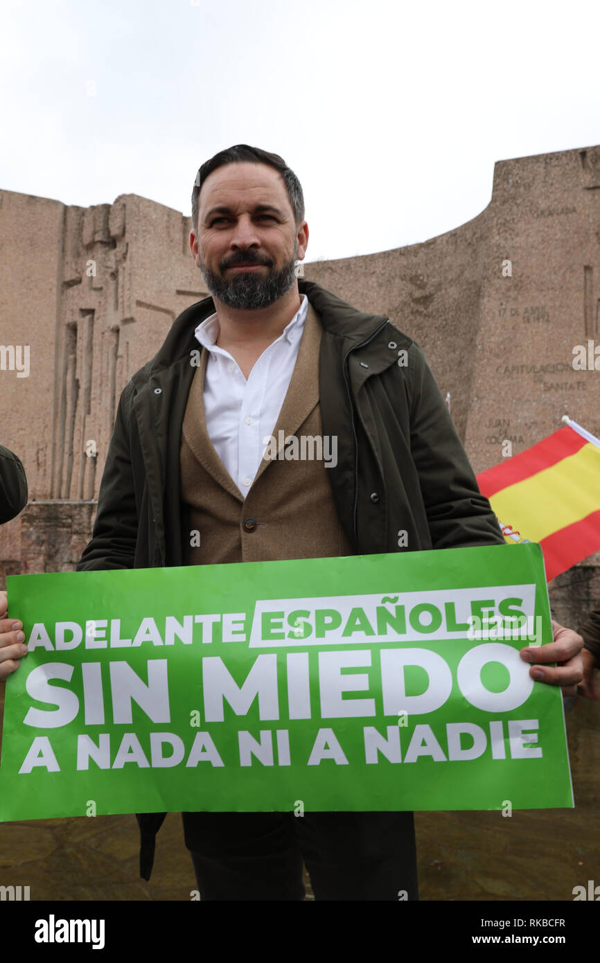 Santiago Abascal, president of the party VOX seen attending the ...