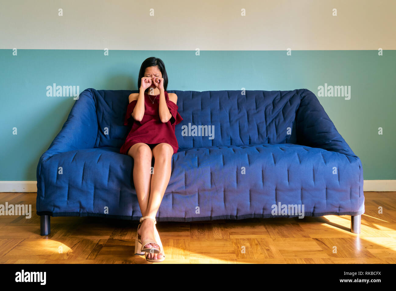 Beautiful woman posing - crying young woman and sadness Stock Photo - Alamy