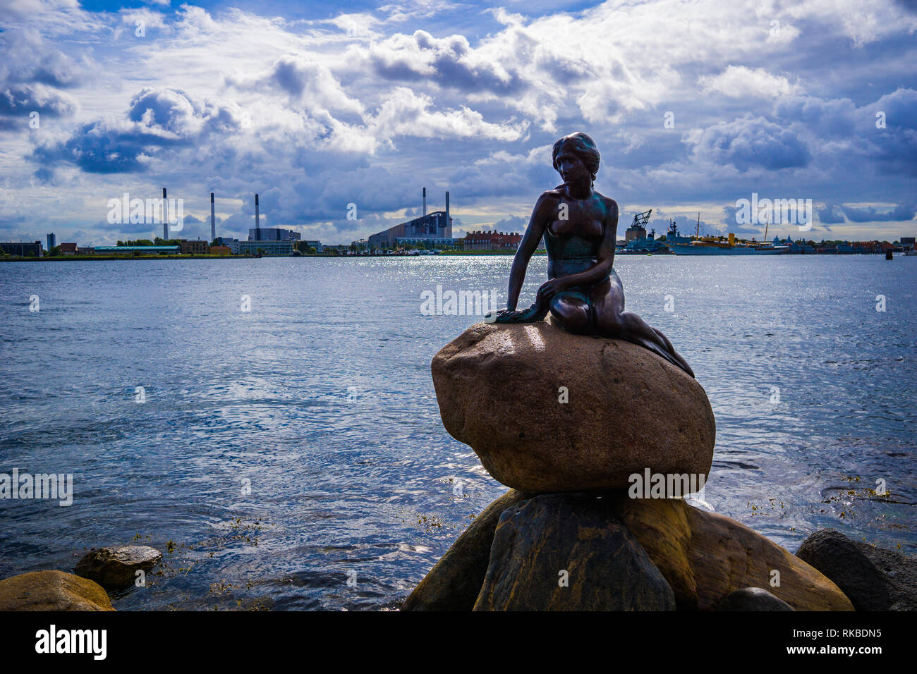 Copenhagen mermaid statue at the docks Stock Photo - Alamy