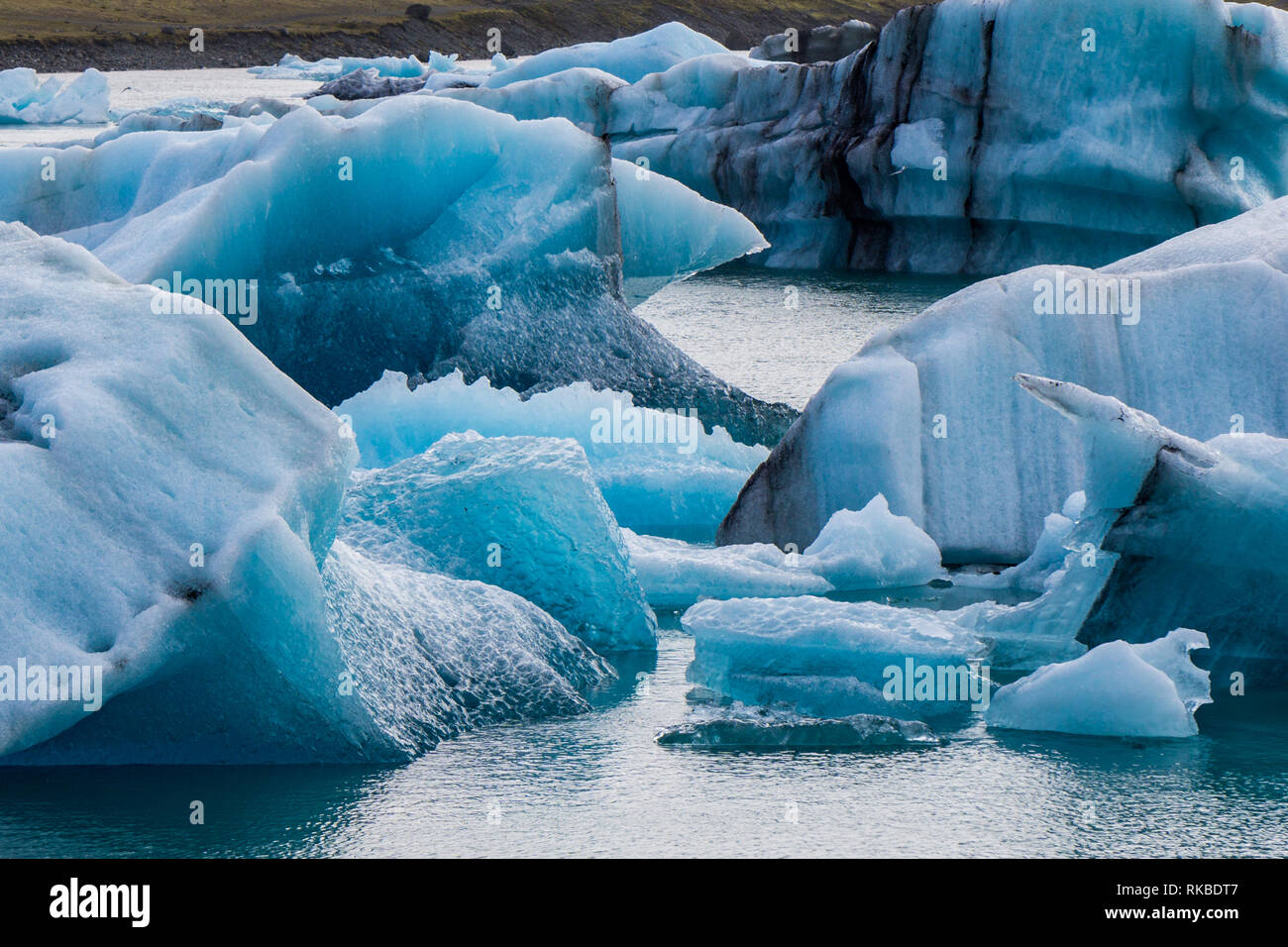 Beautiful glaciers floating in the glacier bay Stock Photo - Alamy