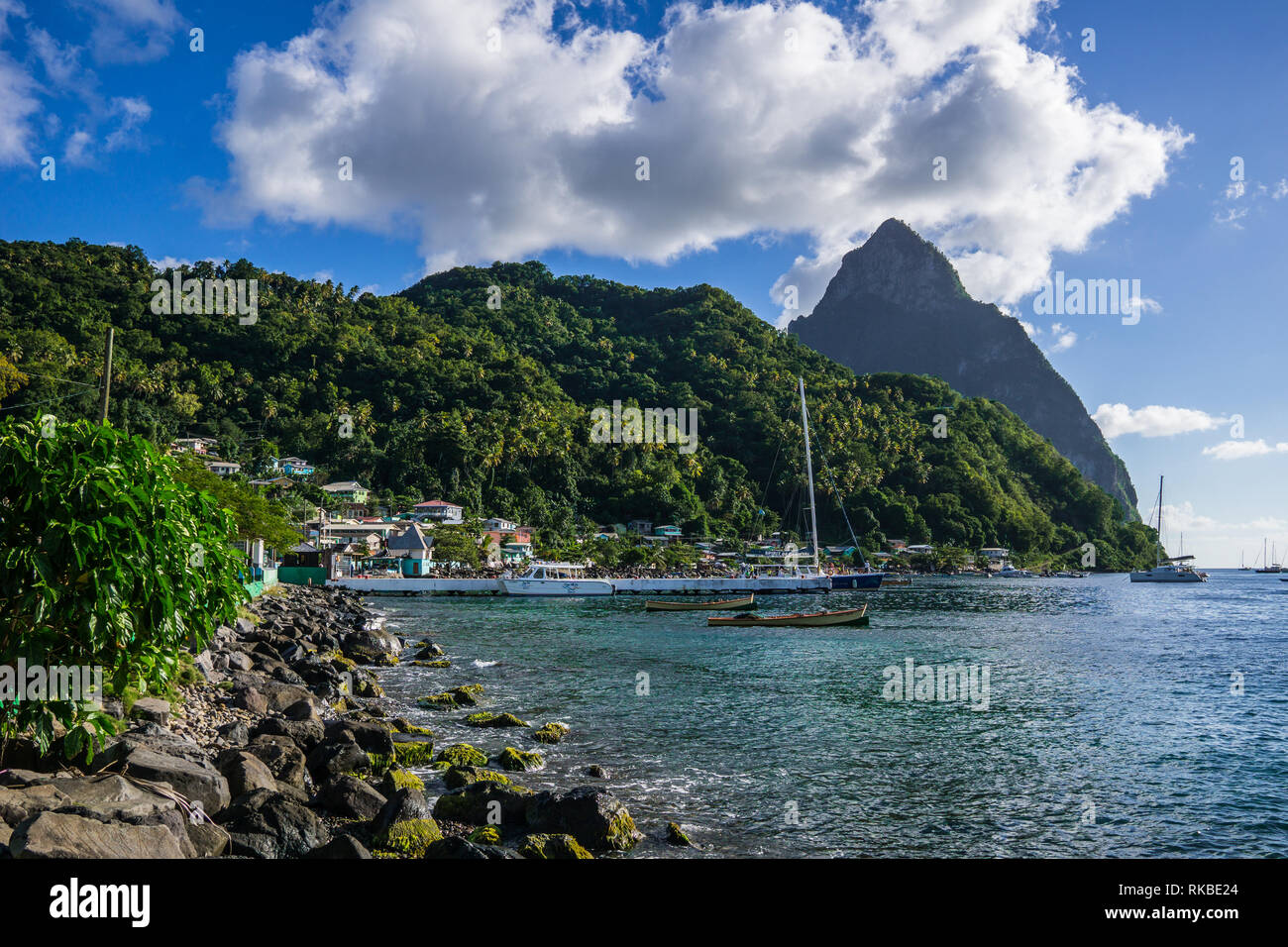 Pitons bay hi-res stock photography and images - Alamy