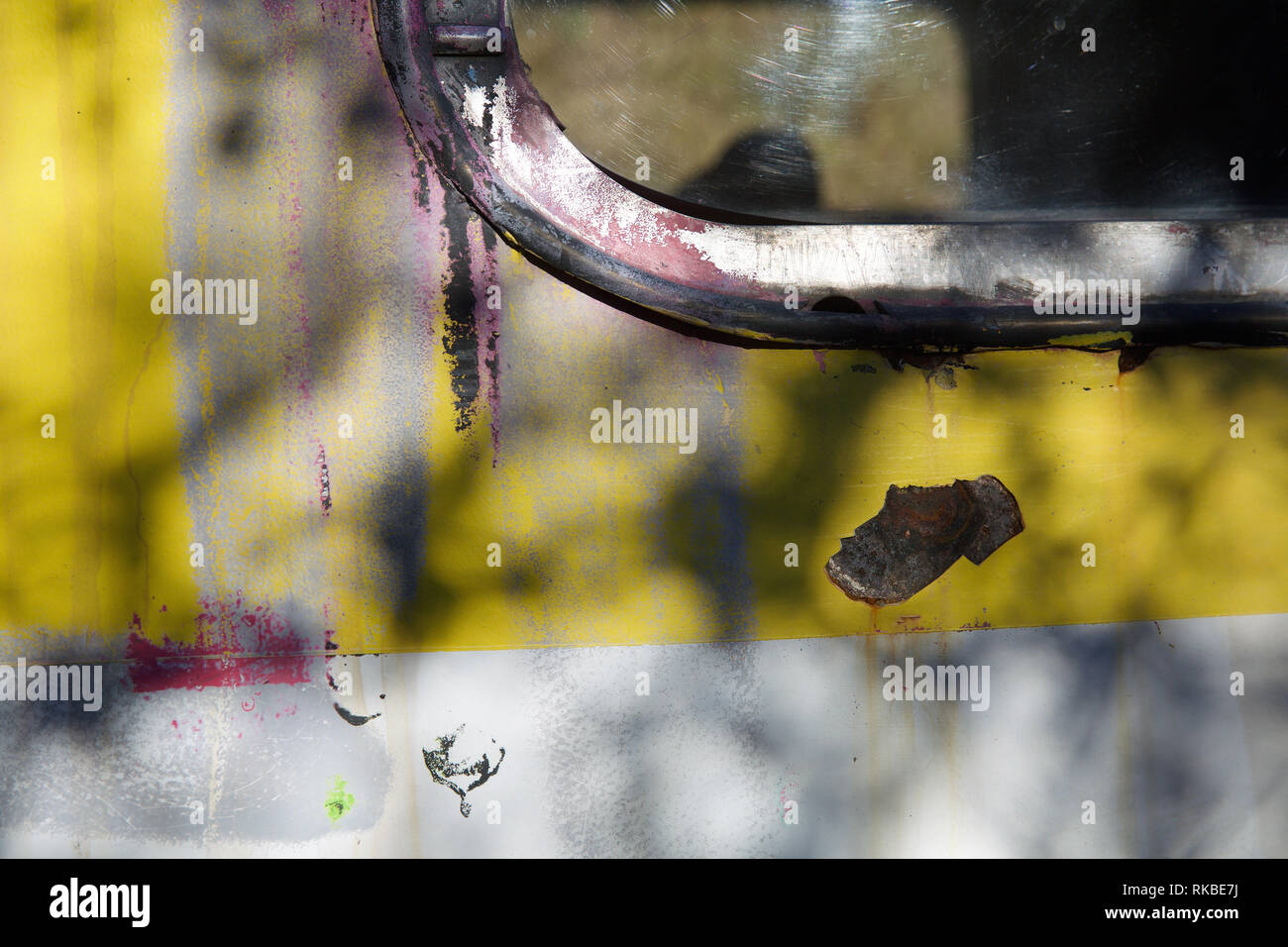 Abstract rusted metal on a train Stock Photo - Alamy