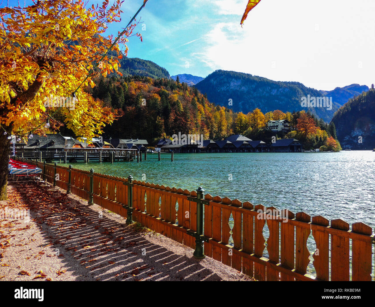 Beautiful park overlooking lake alps hi-res stock photography and ...