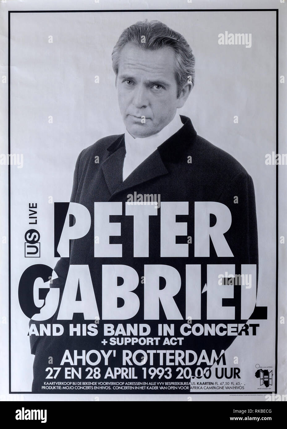Peter Gabriel, Rotterdam, US Live tour 1993, Musical concert poster ...
