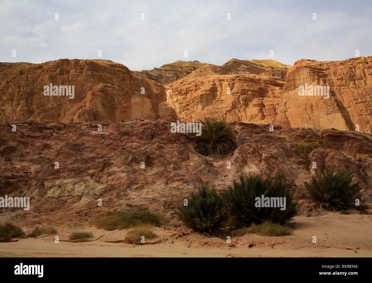 Desert cliffs near Egypt's Coloured Canyon outside the Sinai town of ...
